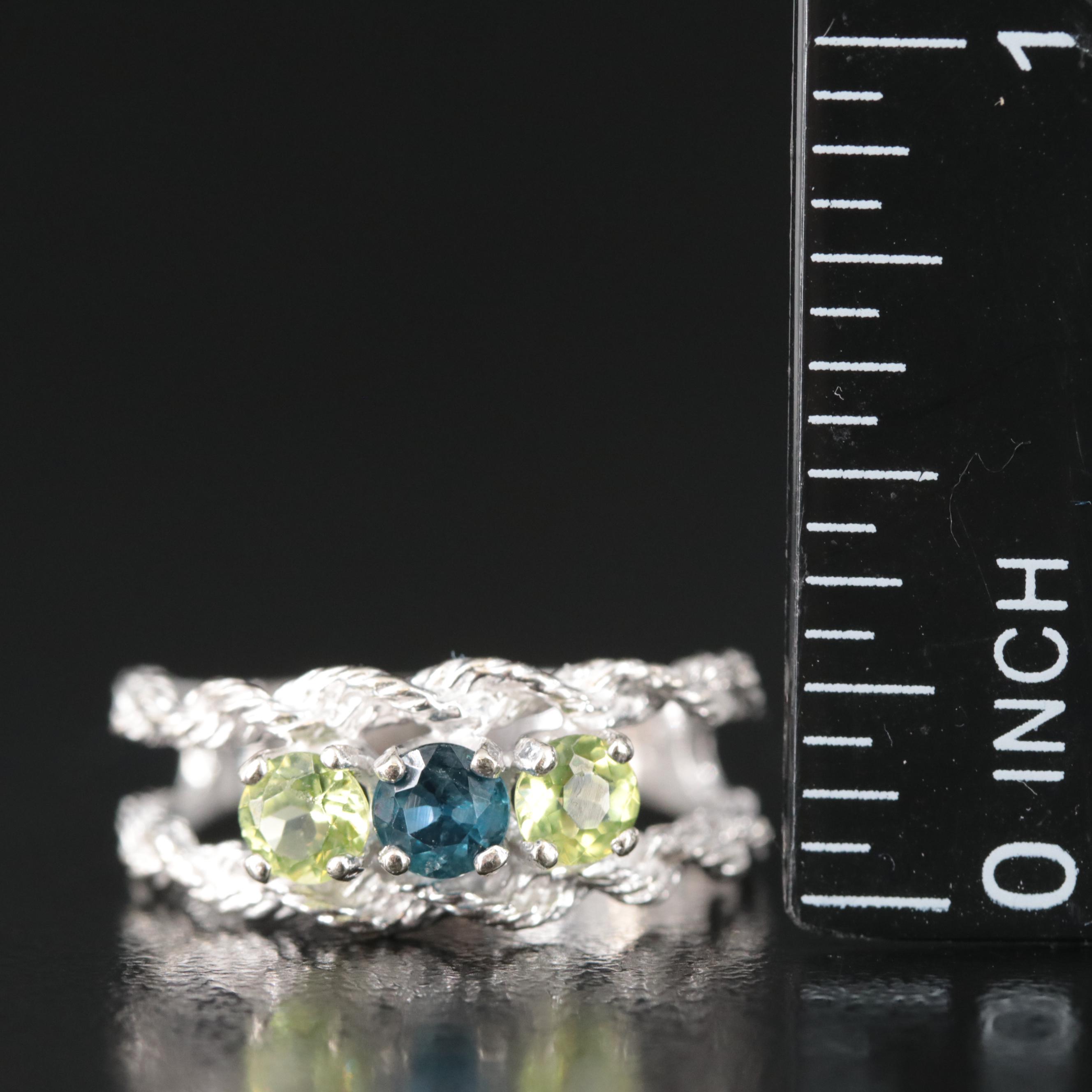 10K Sapphire and Peridot Ring | EBTH