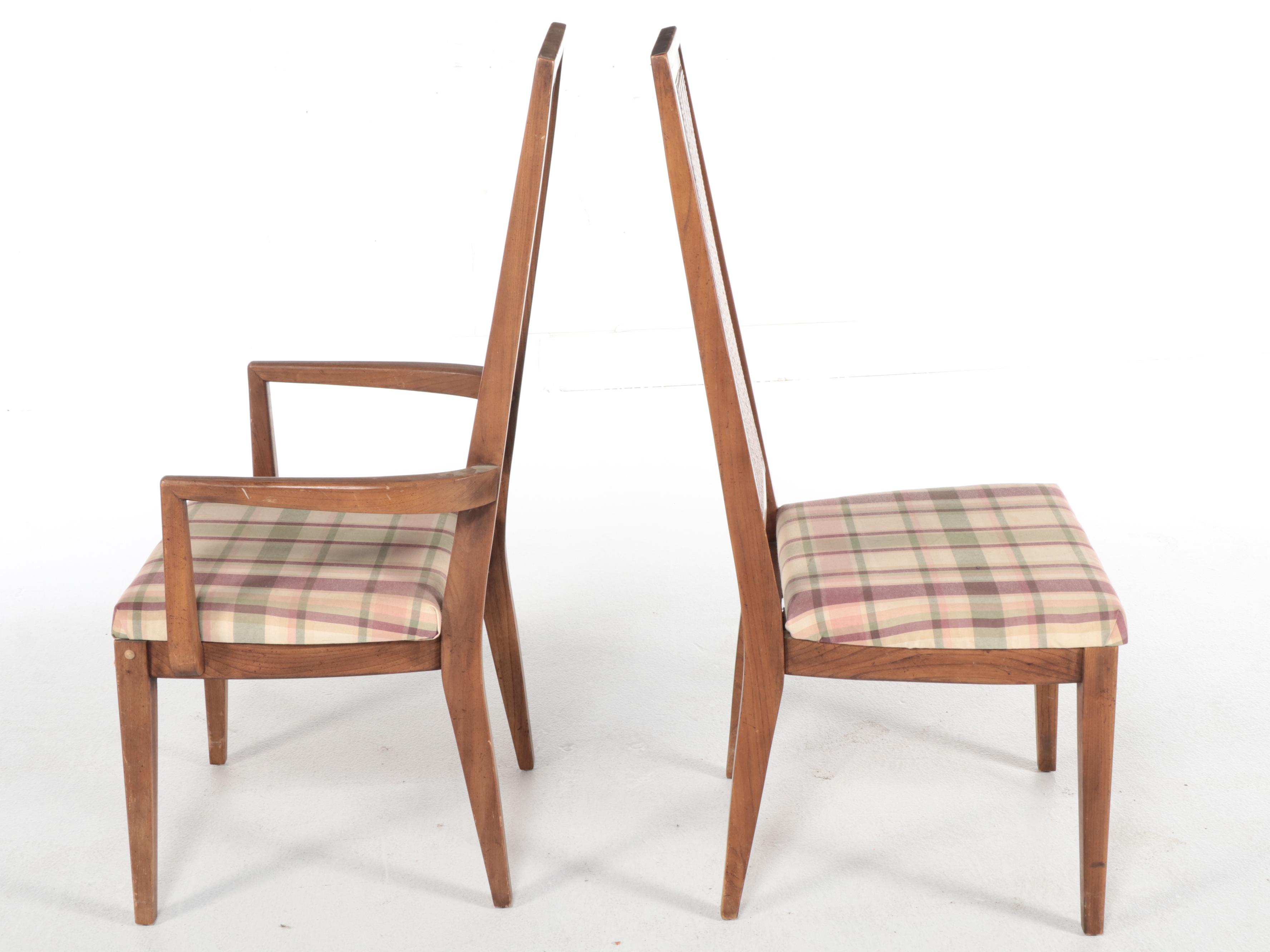 Basic Witz Danish Modern Teak and Tile Drop-Leaf Dining Table with Six ...