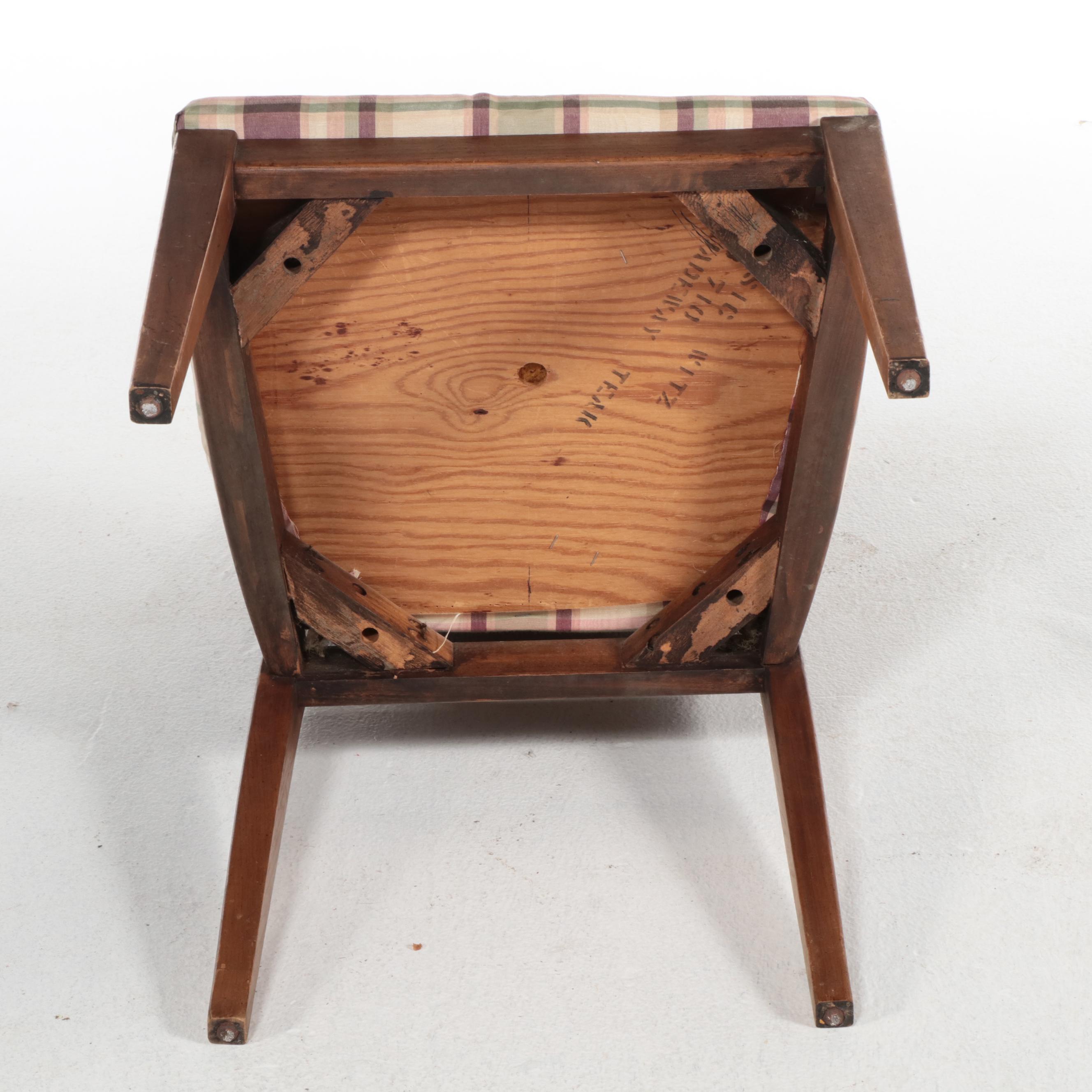 Basic Witz Danish Modern Teak and Tile Drop-Leaf Dining Table with Six ...