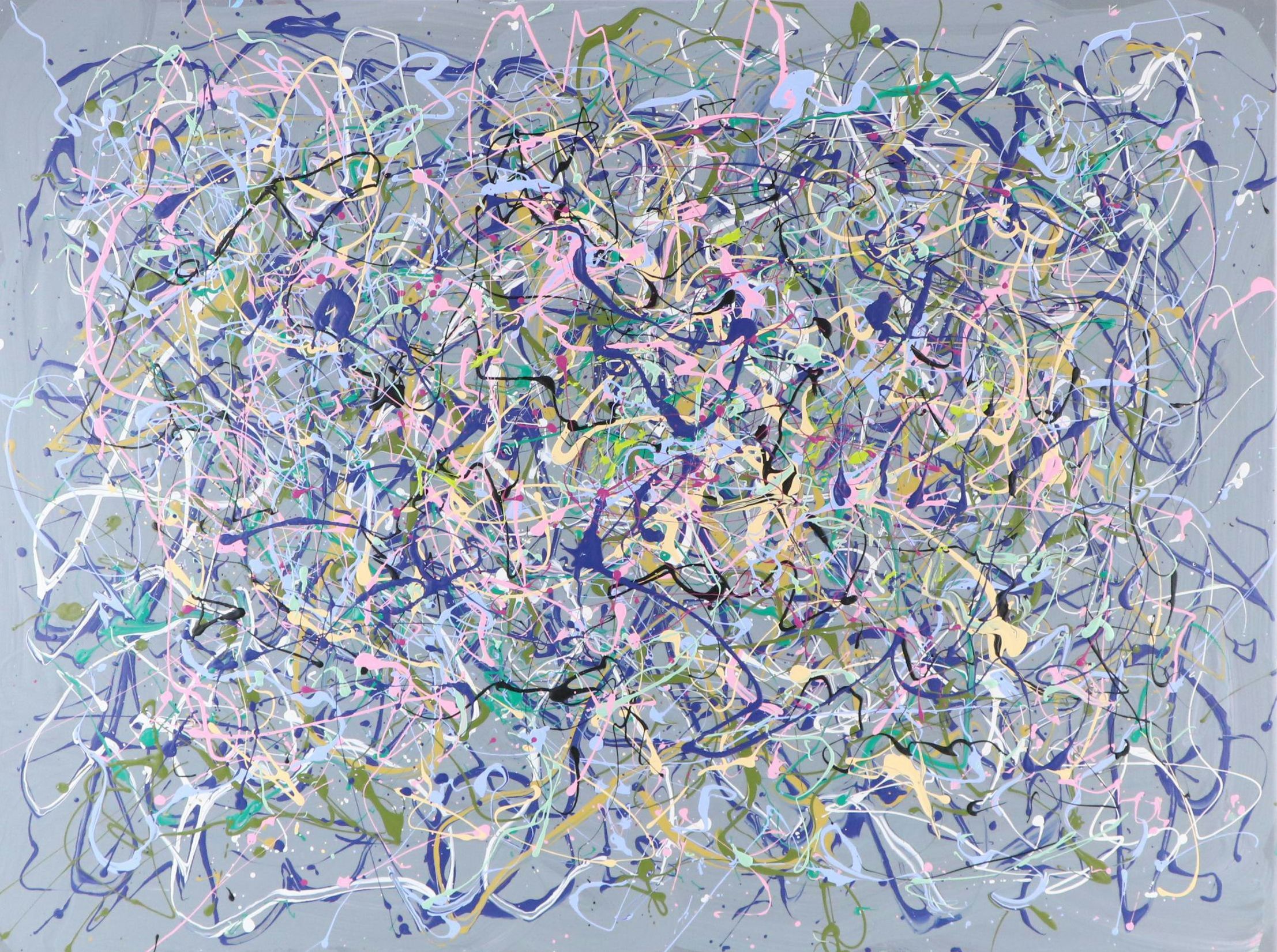 Michael Karr Abstract Expressionistic Acrylic Painting, 2024 ...