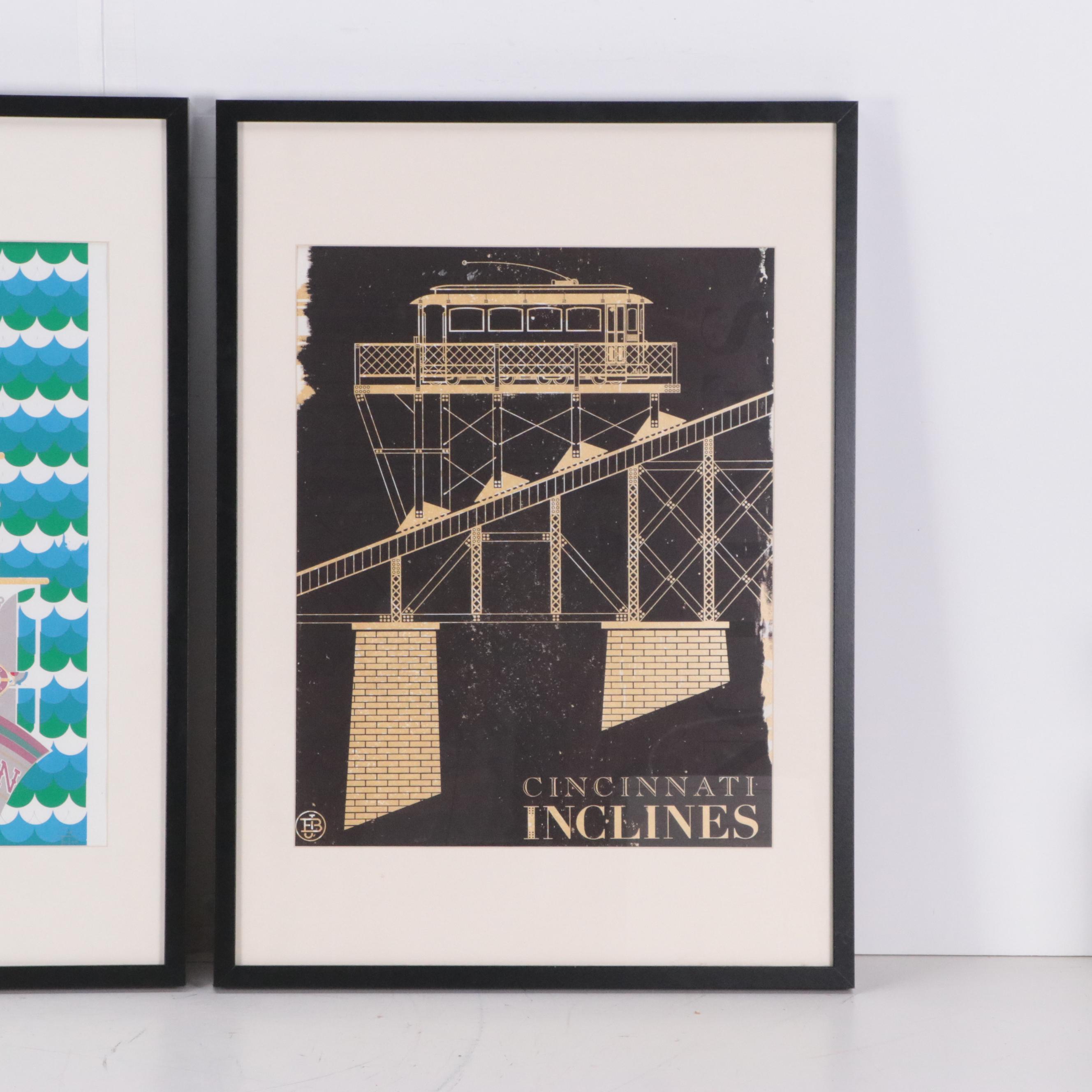 Modernist Style Cincinnati-Themed Serigraphs | EBTH