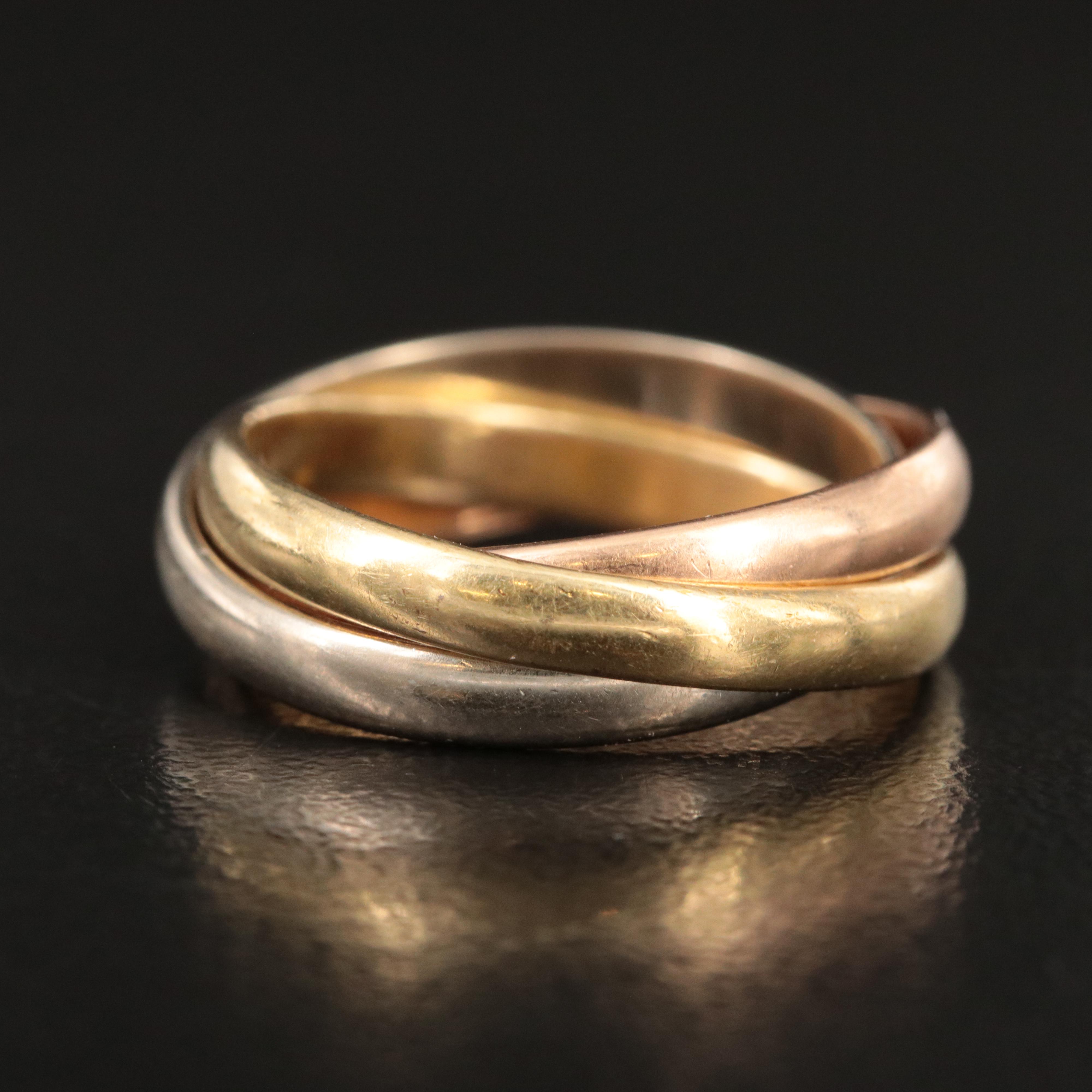 Cartier 18K Tri-Color Trinity Ring | EBTH