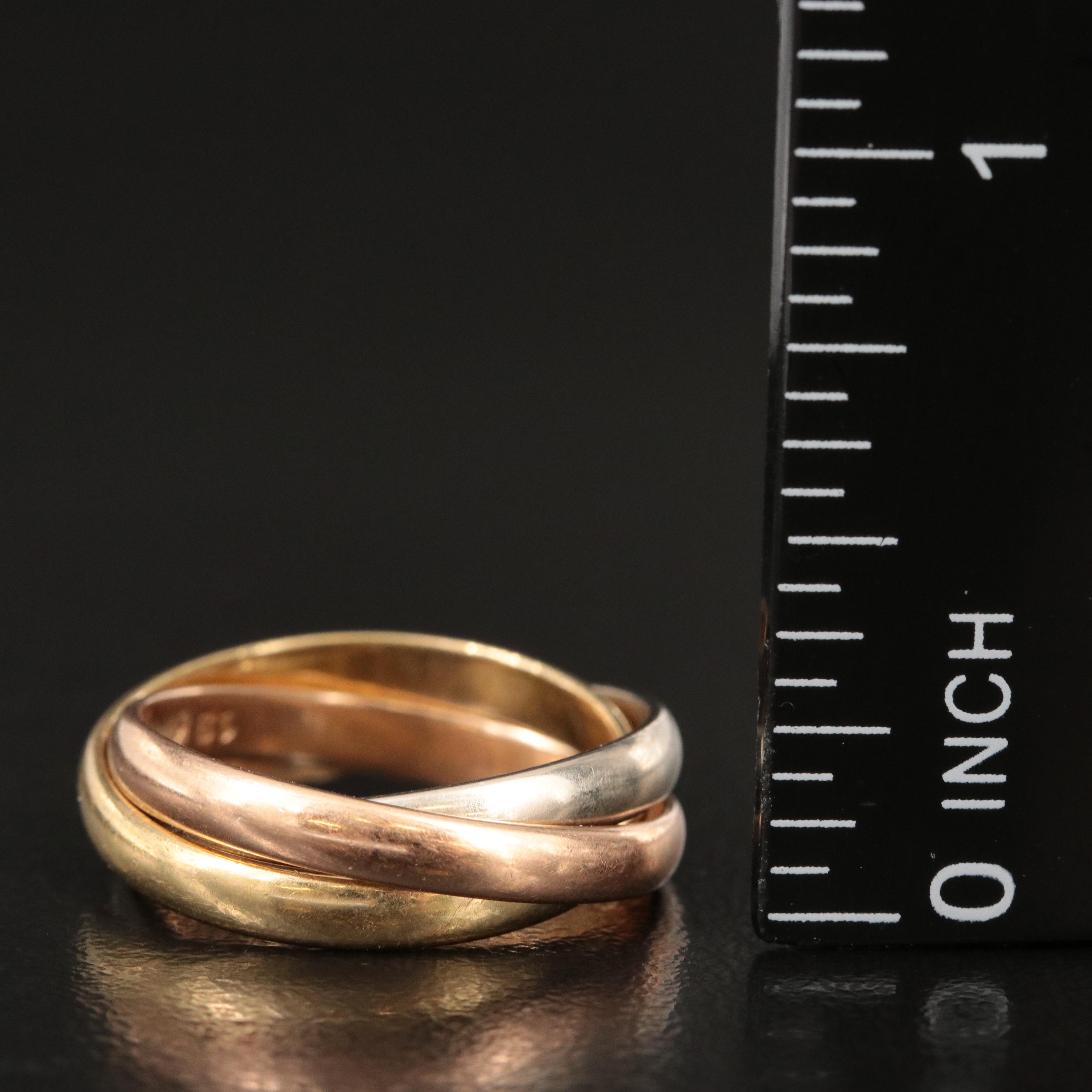 Cartier 18K Tri-Color Trinity Ring | EBTH