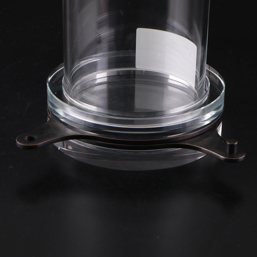 Restoration Hardware Glass Candle Hurricane | EBTH Restoration Hardware Glass Candle Hurricane | EBTH