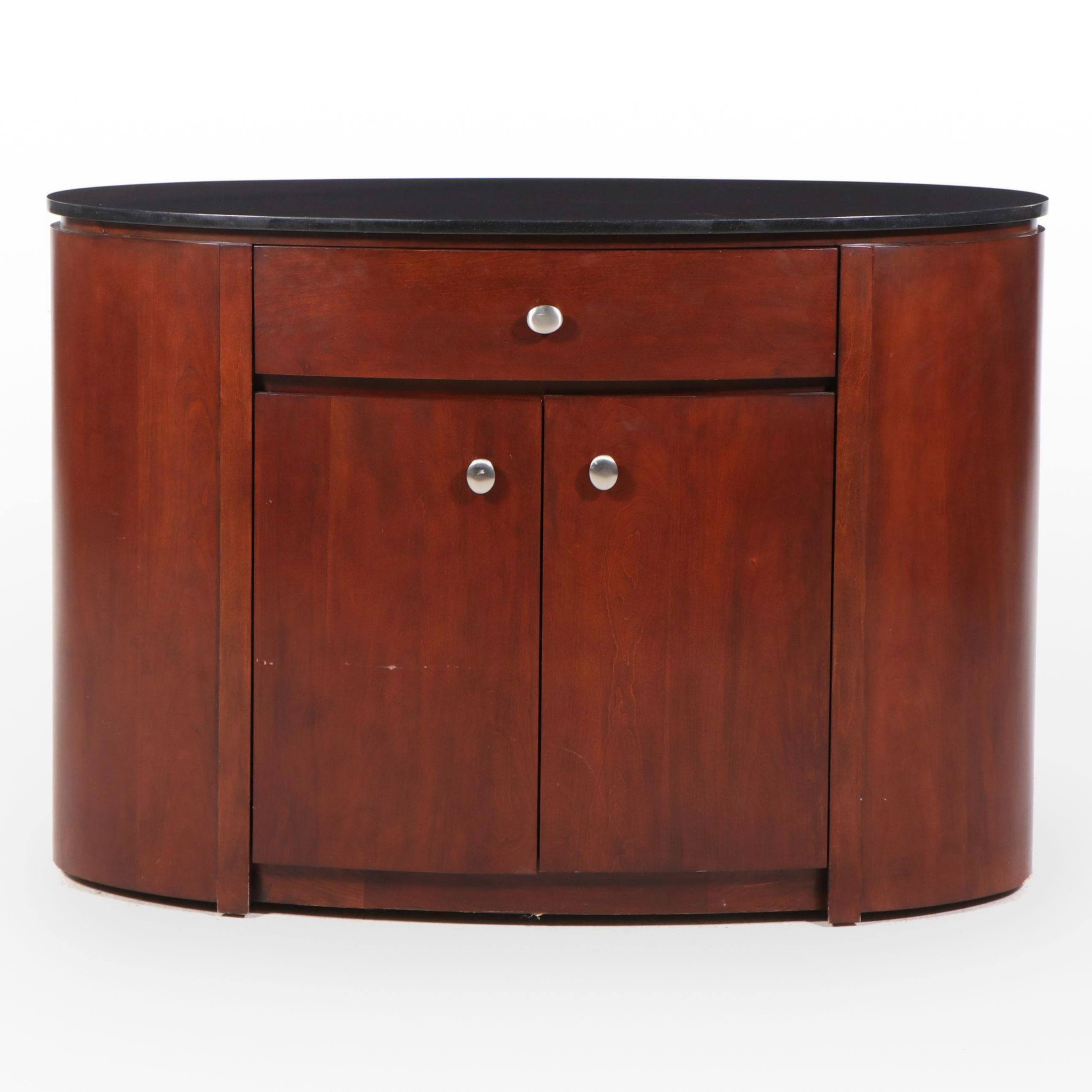 Modern Granite-Top Cherrywood Sideboard | EBTH