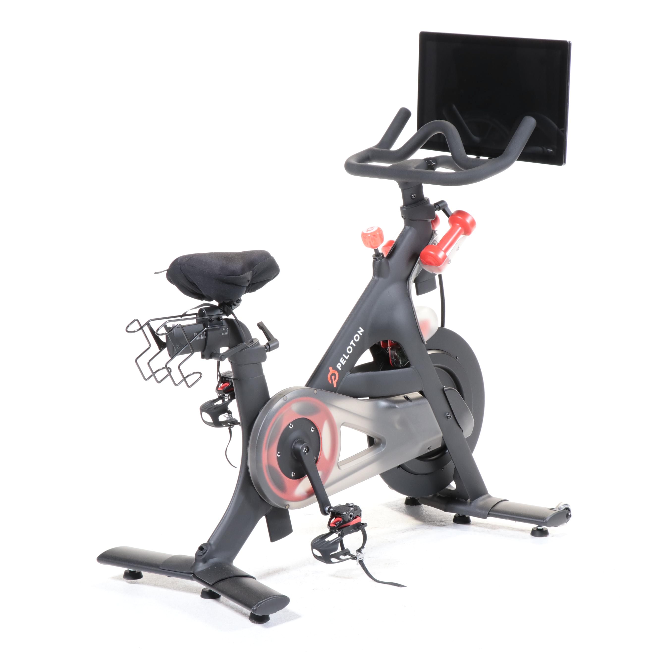 Peloton Stationary Bike with Screen & Dumbbells, Paperwork, 21st ...