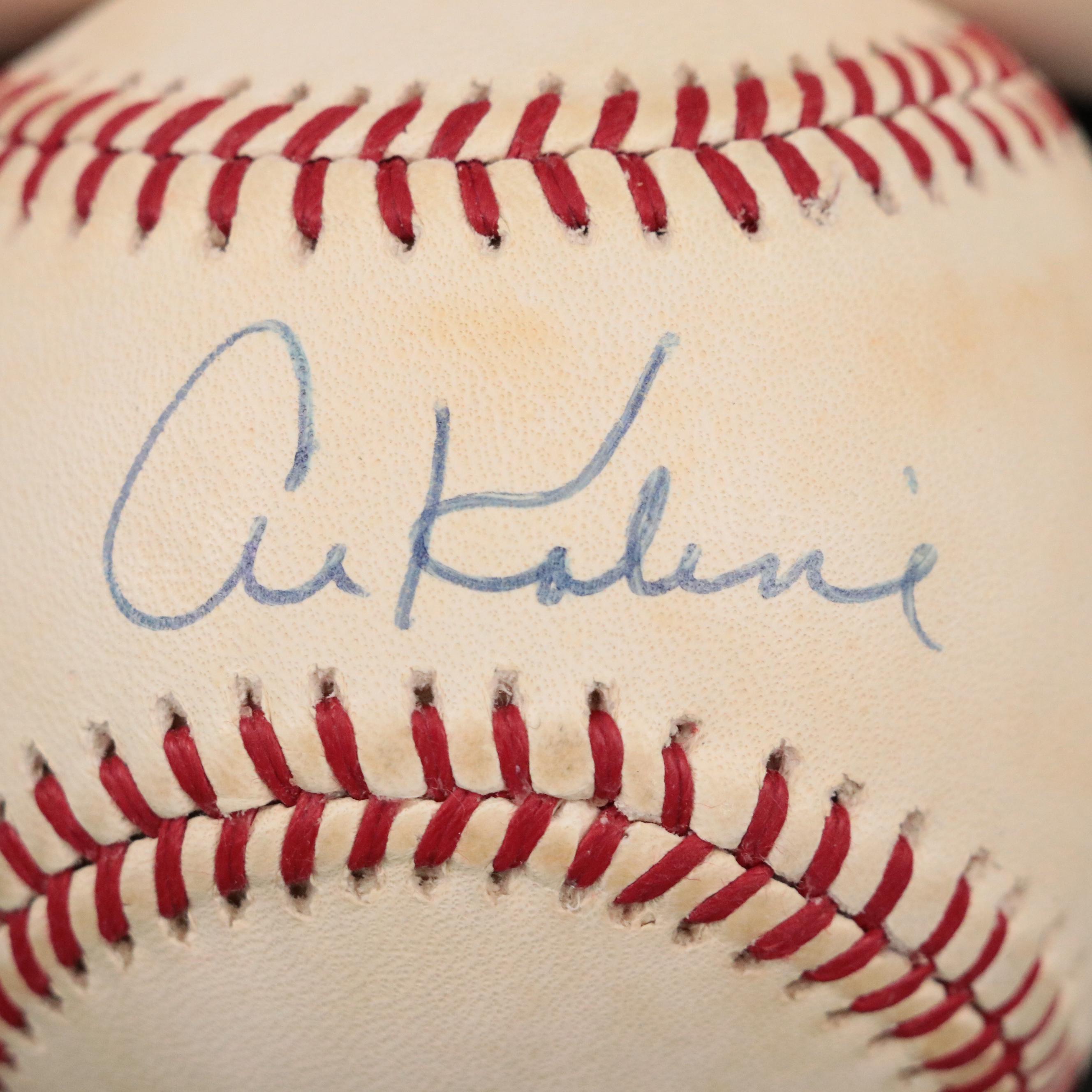 Alan Trammell, George Kell, and Al Kaline Signed Rawlings Official ...