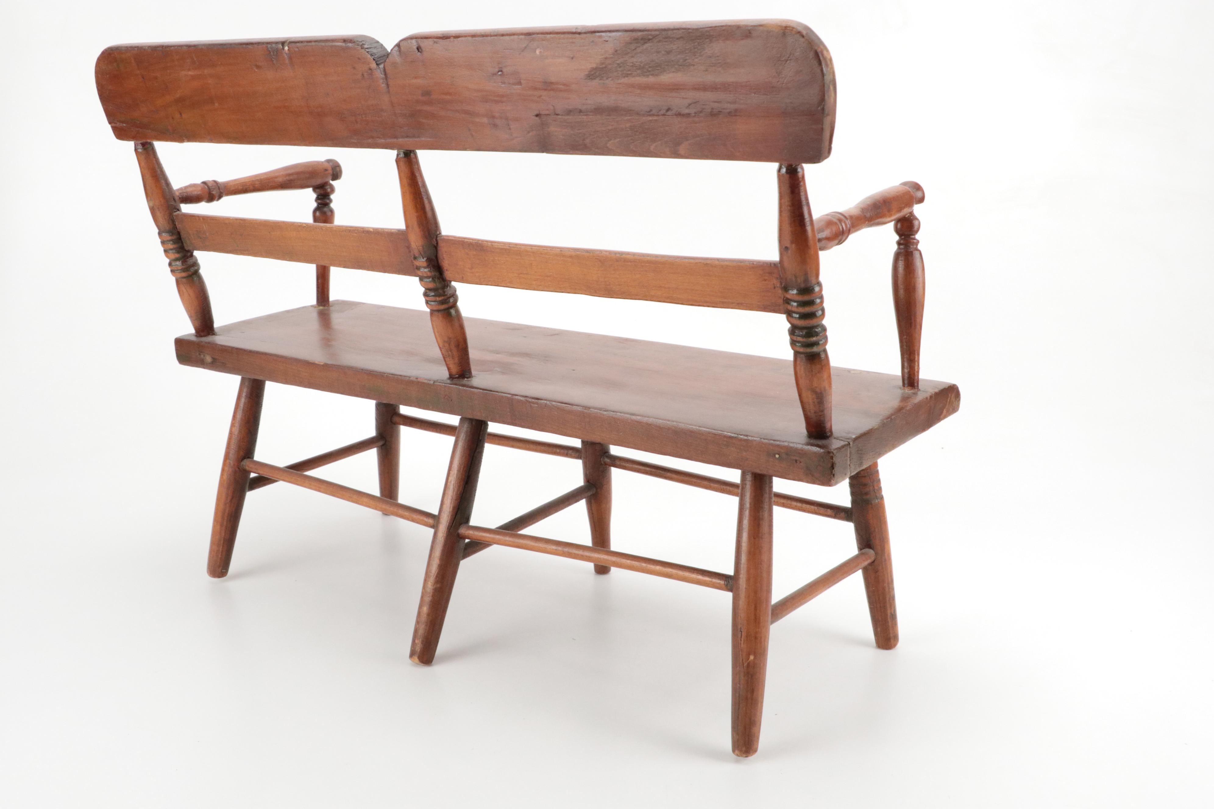 Wooden Child or Doll Two-Person Bench | EBTH