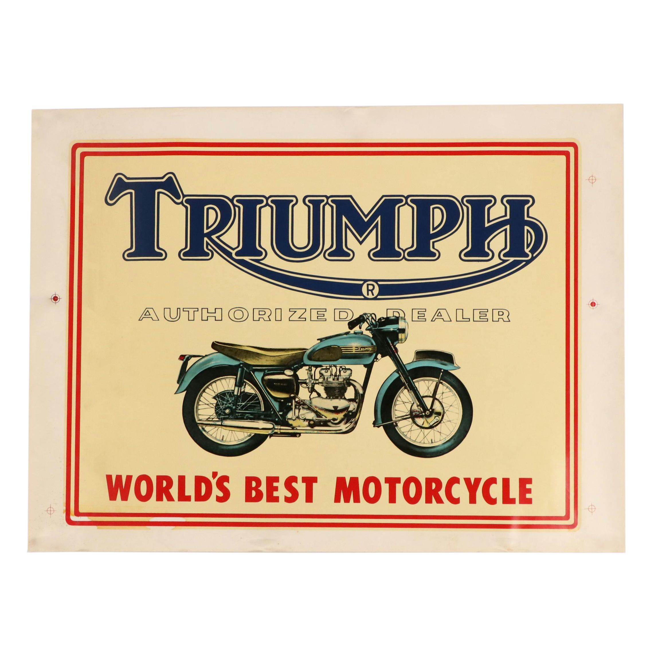 Triumph Motorcycle Dealer Halftone Poster | Everything But The House