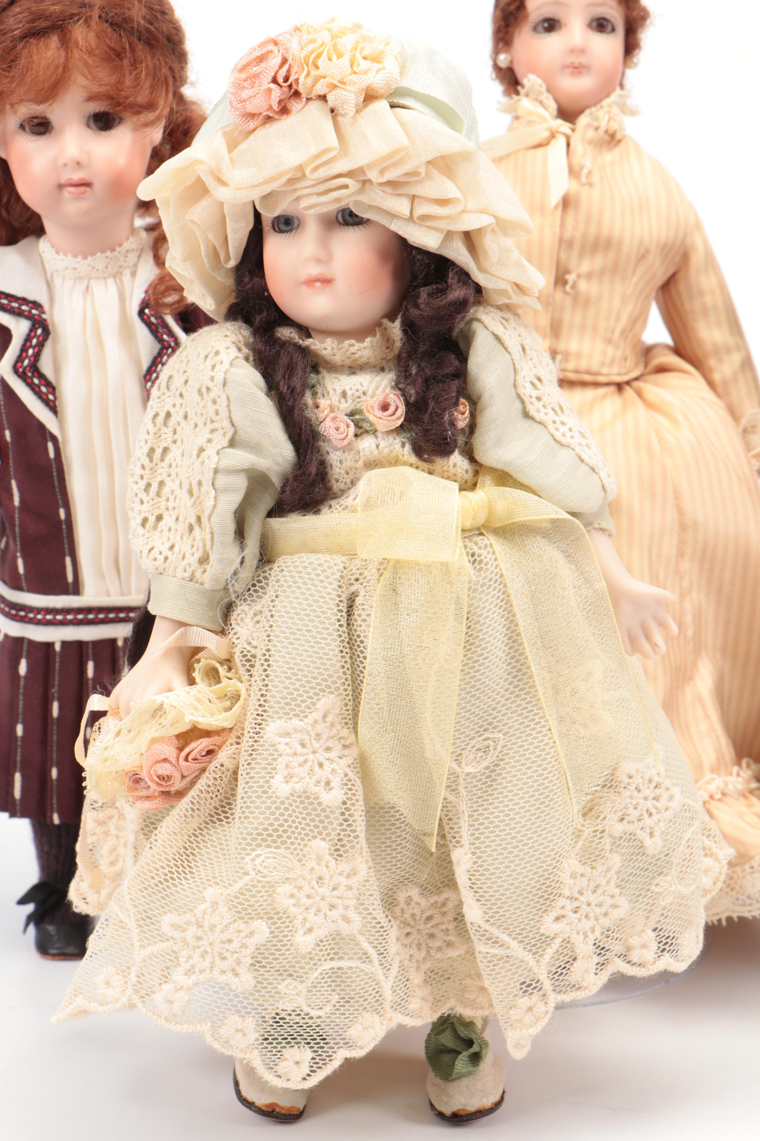 Cathy Hansen "French Bebe" and More Bisque Artist's Dolls and Teddy ...