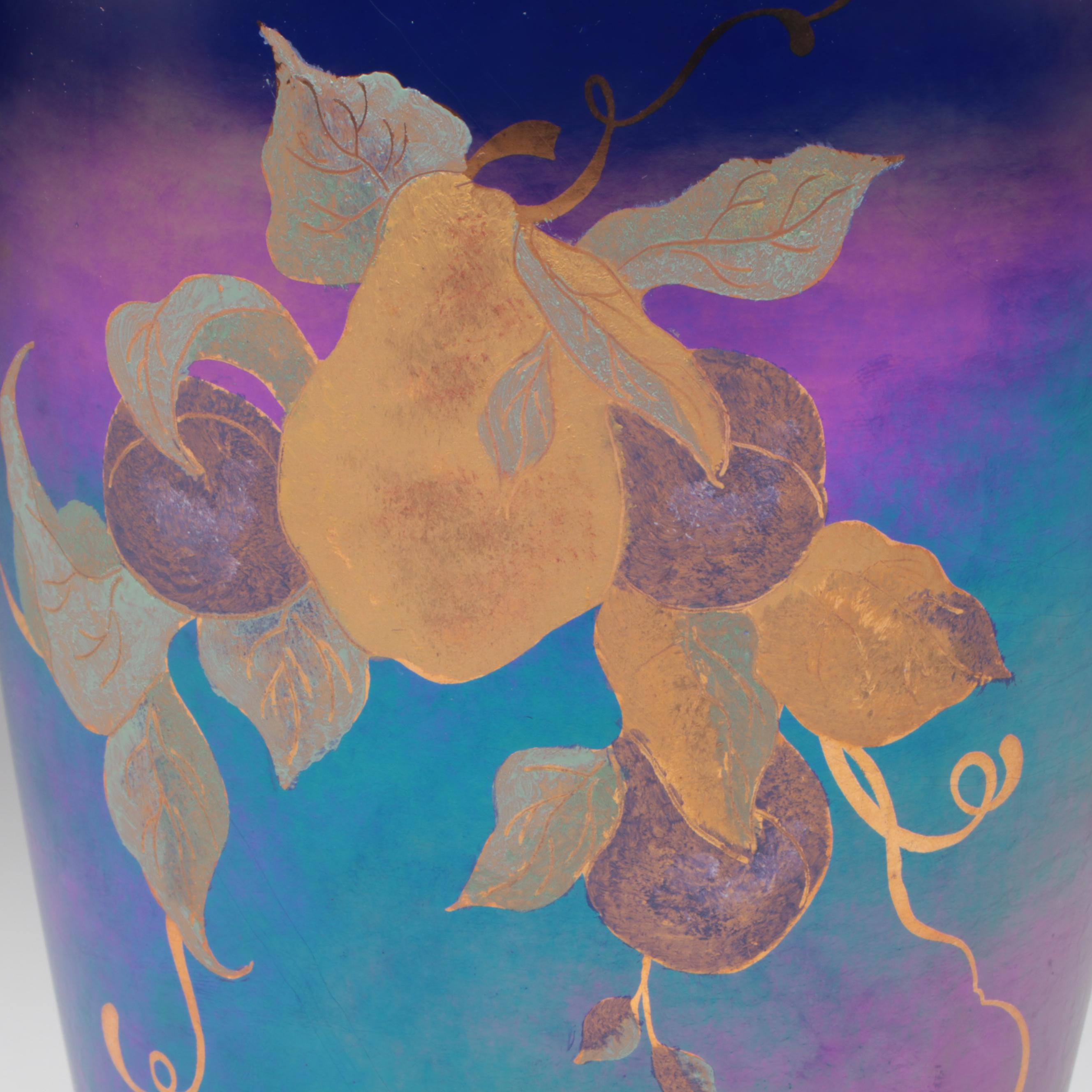 Fenton 100 Year Anniversary Hand-Painted Favrene Art Glass Vase, 2005 ...