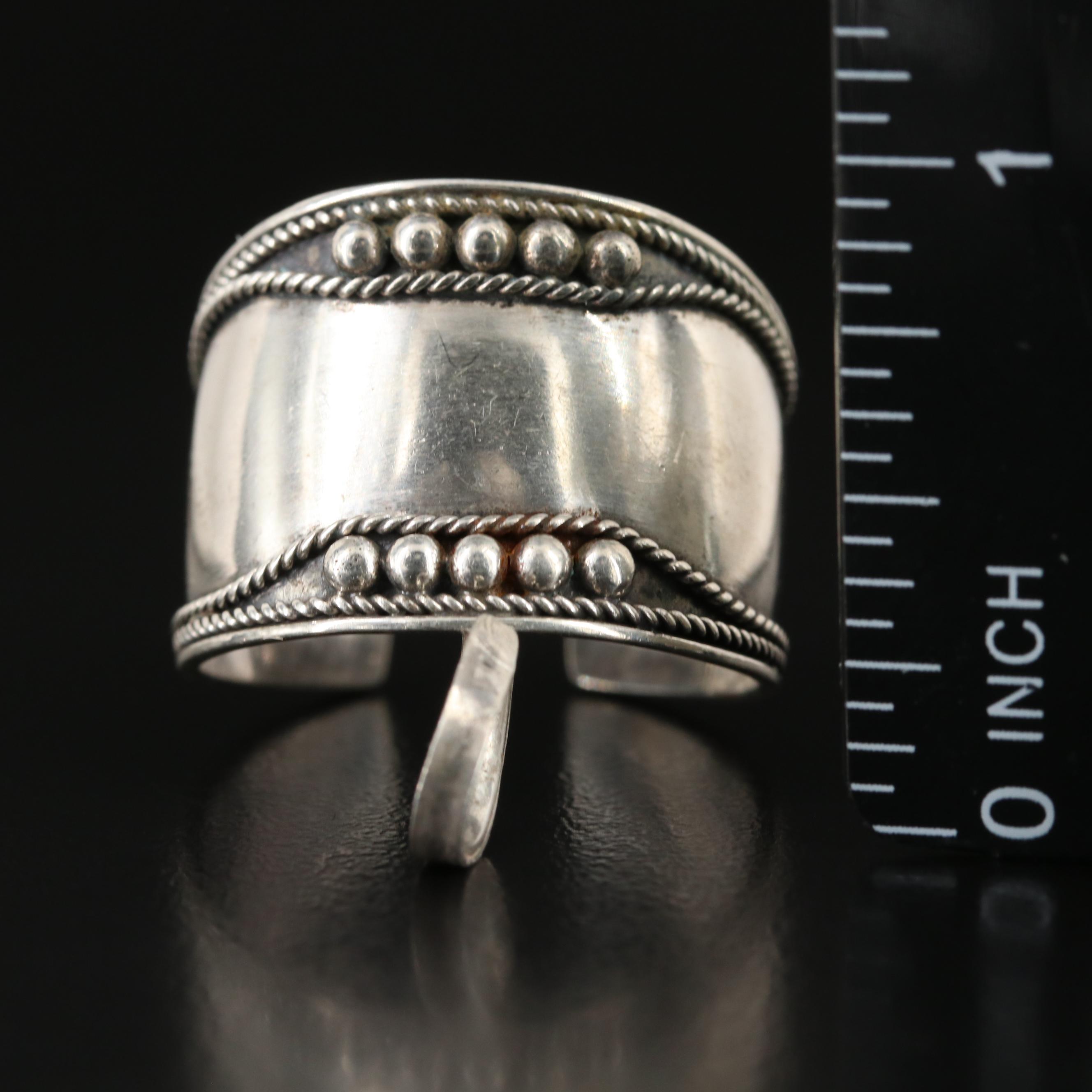Sterling Ring with Rope Trim and Hook | Everything But The House