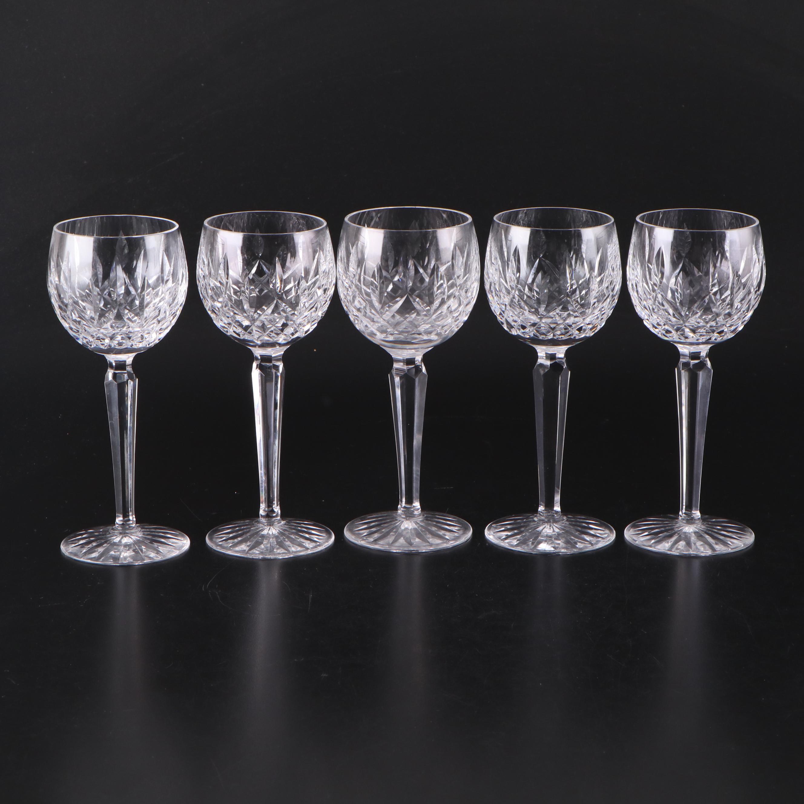 Waterford "Lismore" Crystal Hock Wine Glasses | Everything But The House