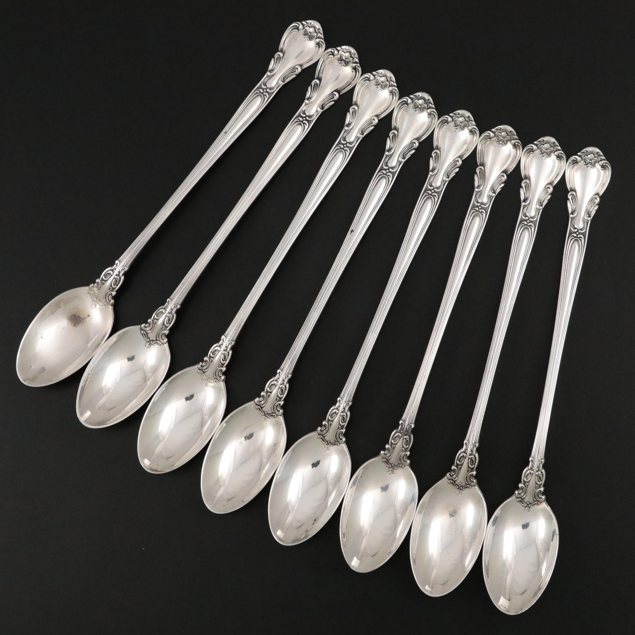 Gorham "Chantilly" Sterling Silver Iced Tea Spoons, Mid to Late 20th ...