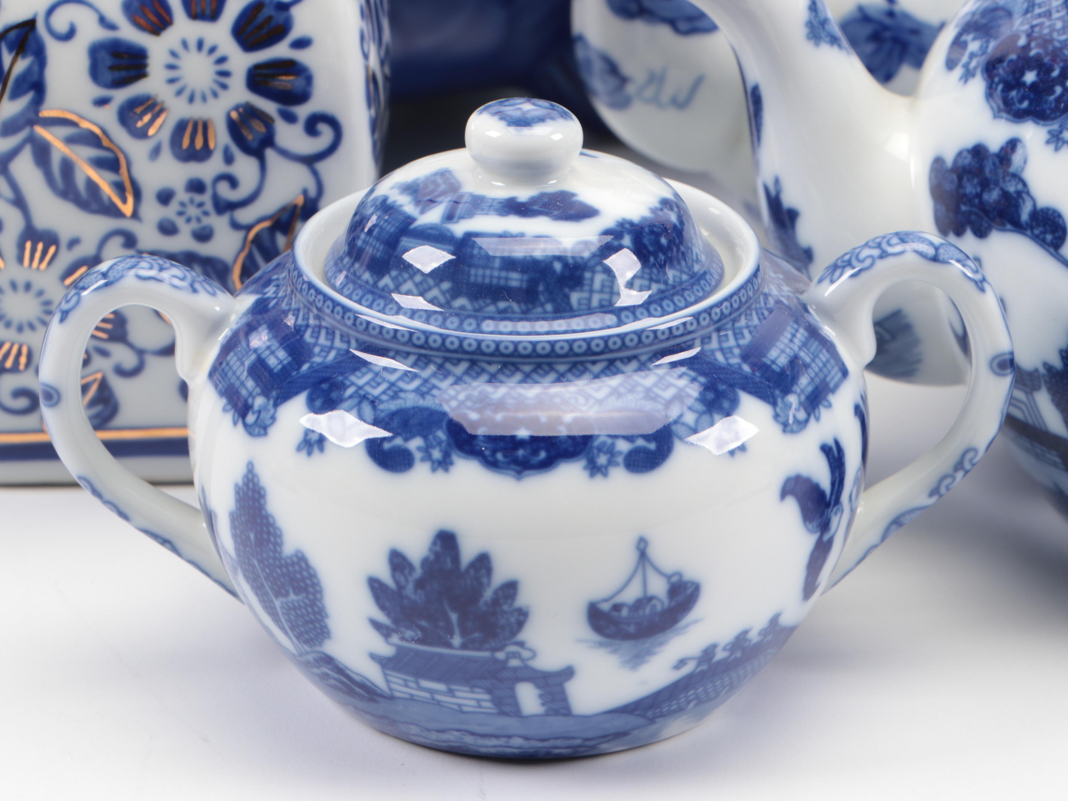 World Market Blue Koi Teapot with Chinese Blue and White Teapots and ...