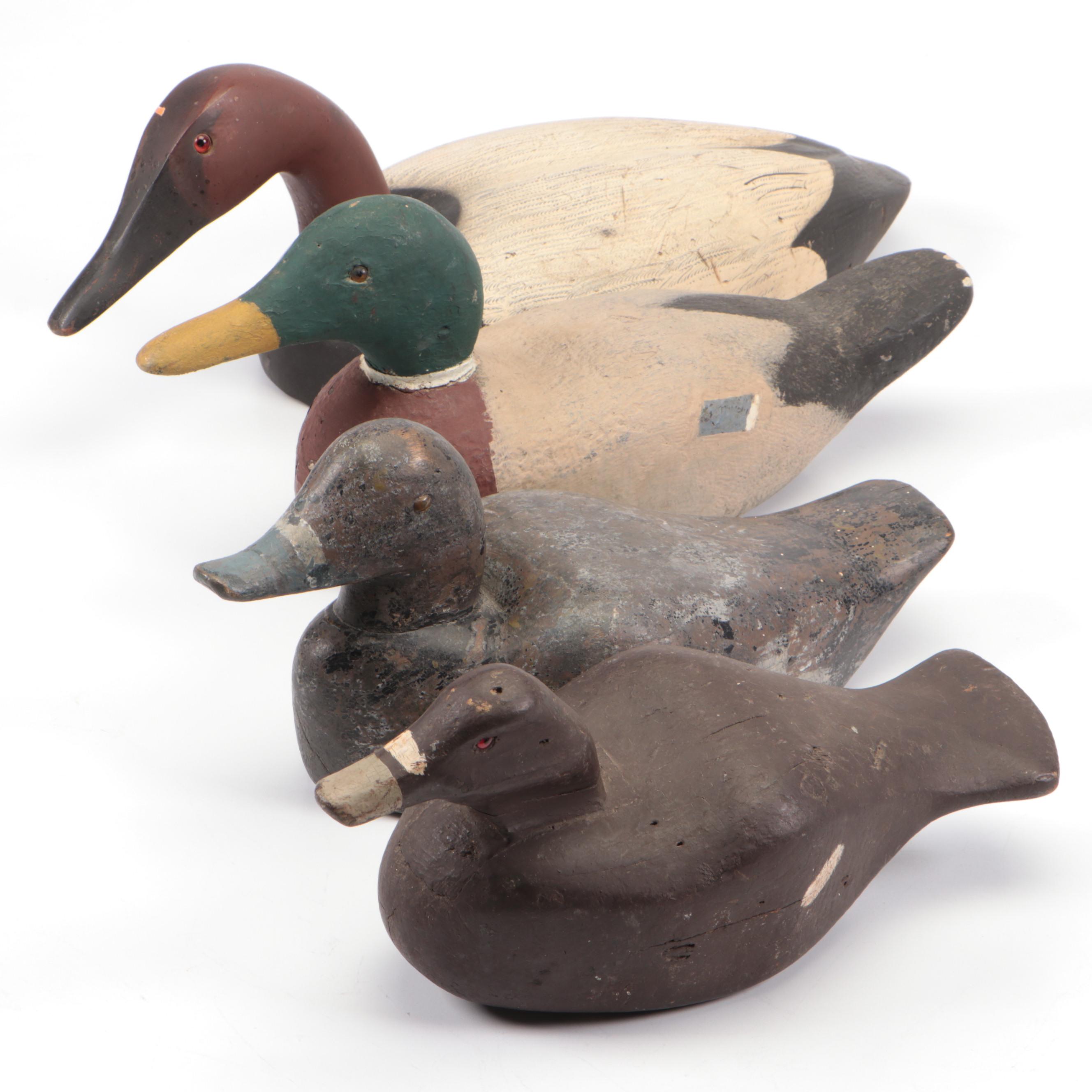 Decoys Unlimited Wood Duck Decoy and More Hand-Painted Wood Decoys | EBTH