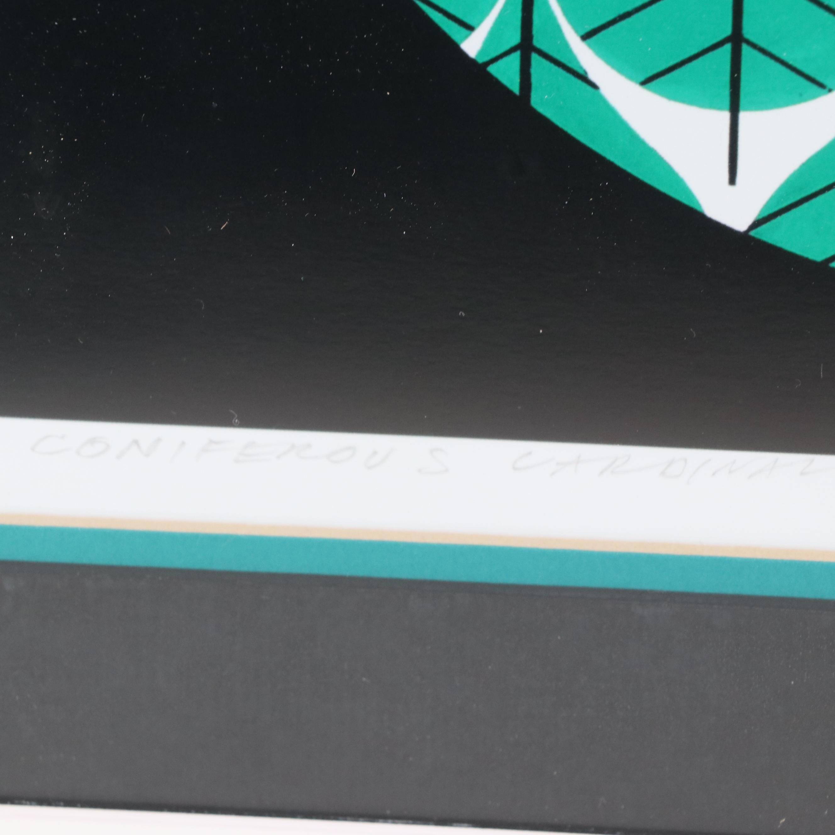 Charley Harper Offset Lithograph "Coniferous Cardinal," 2000 | EBTH