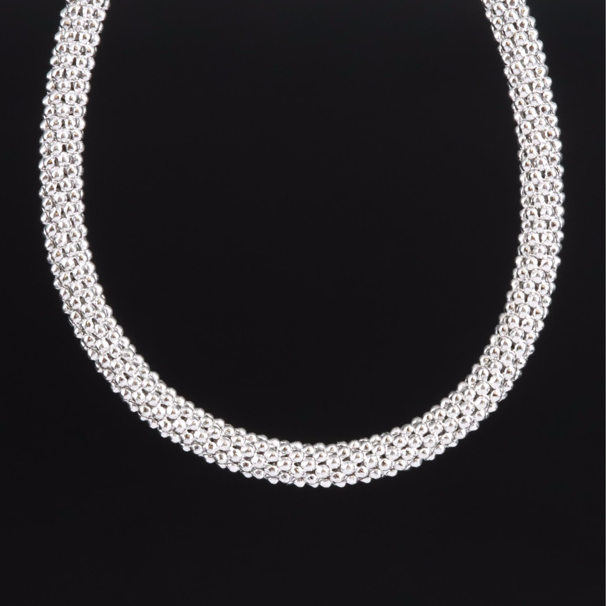 Sterling Popcorn Chain Necklace | EBTH