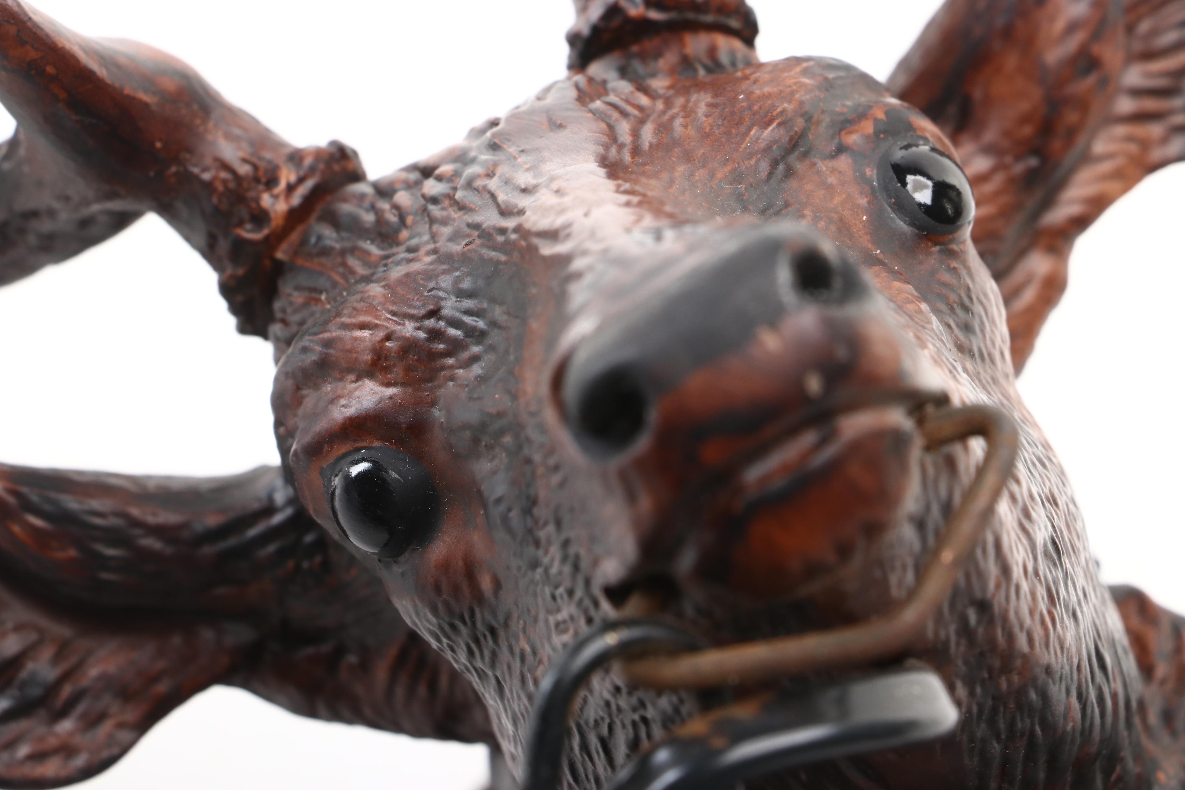 Pair of Cast Resin Stag Head and Acorn Crystal Hanging Wall Lights ...