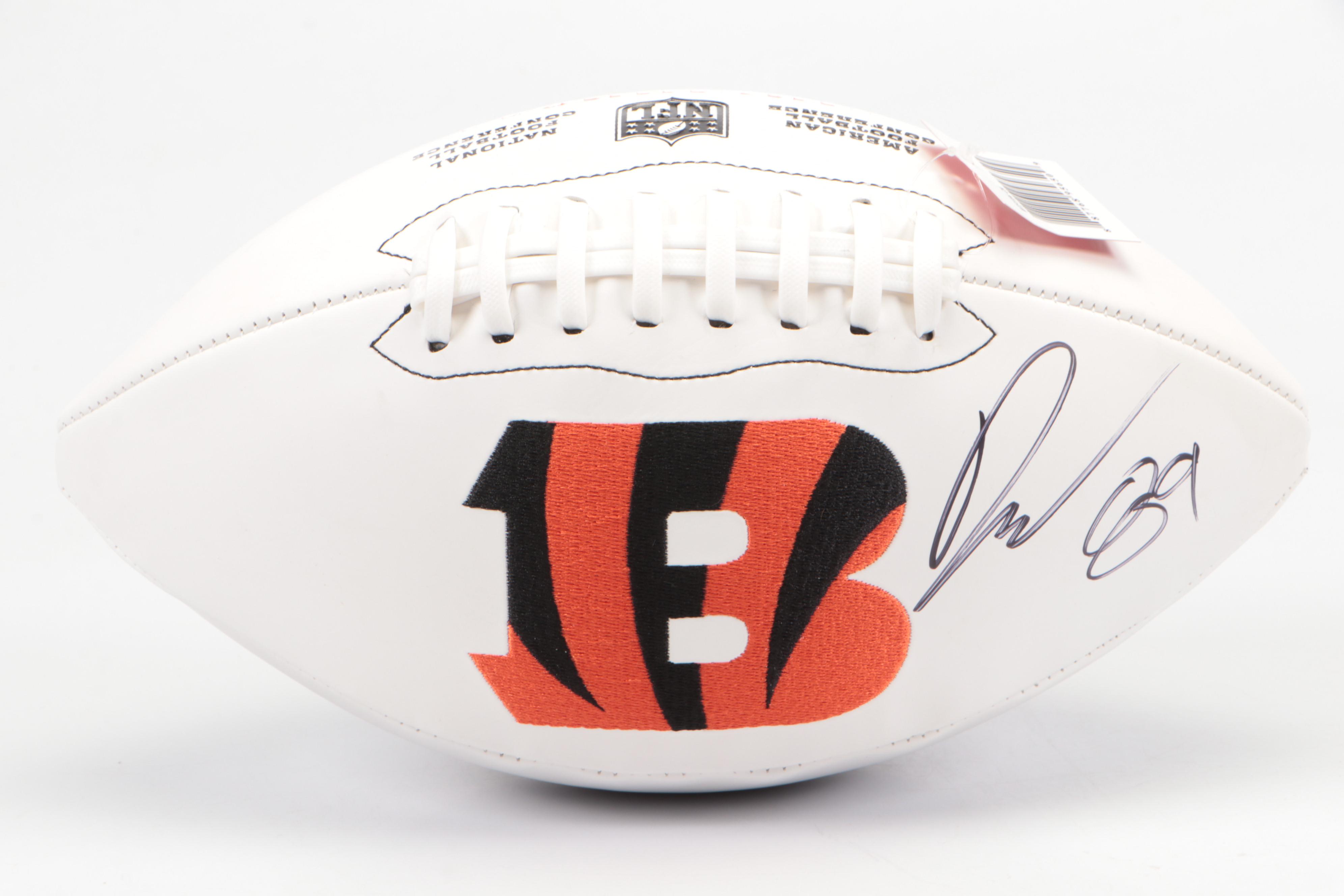 Drew Sample Signed Cincinnati Bengals Wilson Football with Display | EBTH