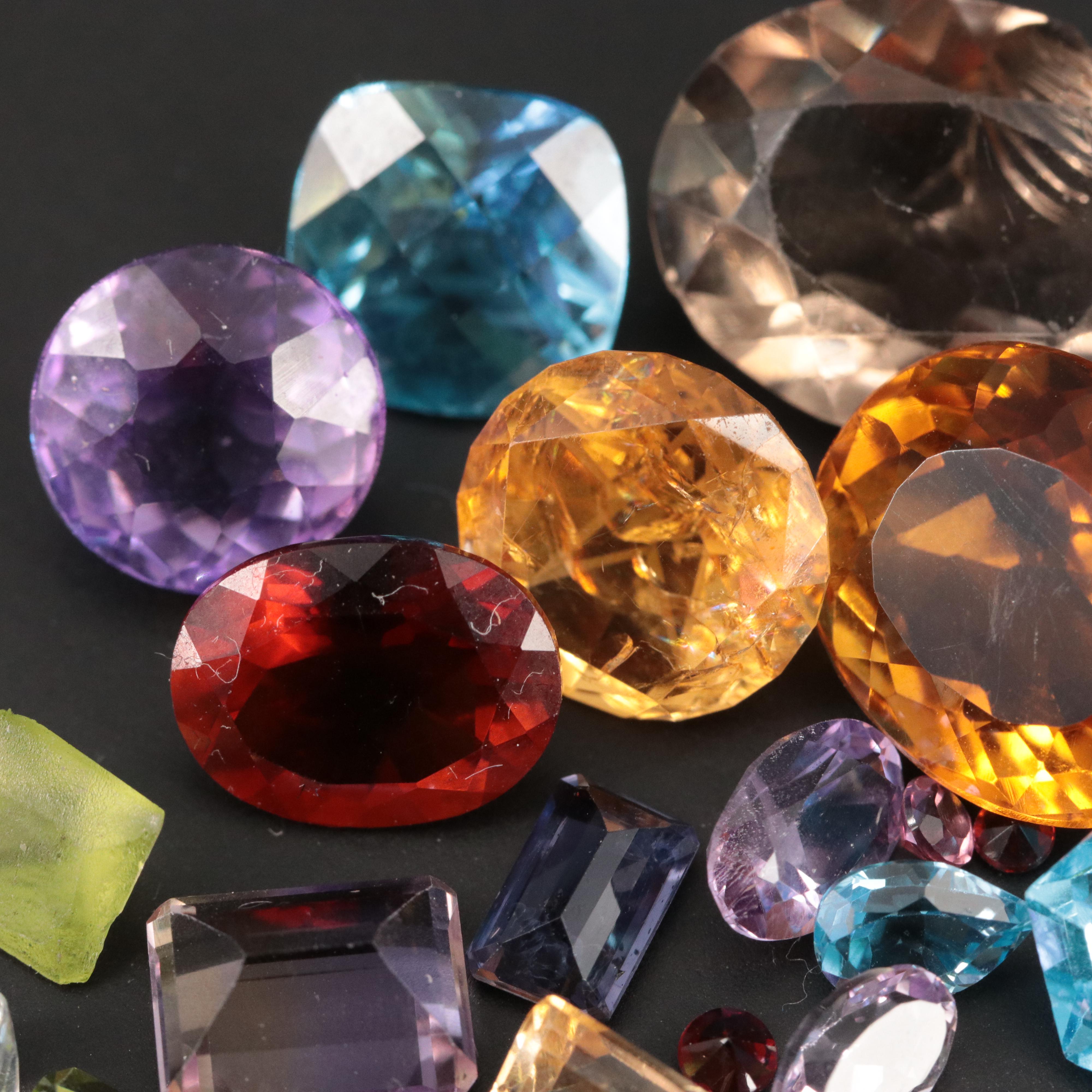 Loose 61.57 CTW Gemstones Including Topaz, Amethyst and Citrine | EBTH