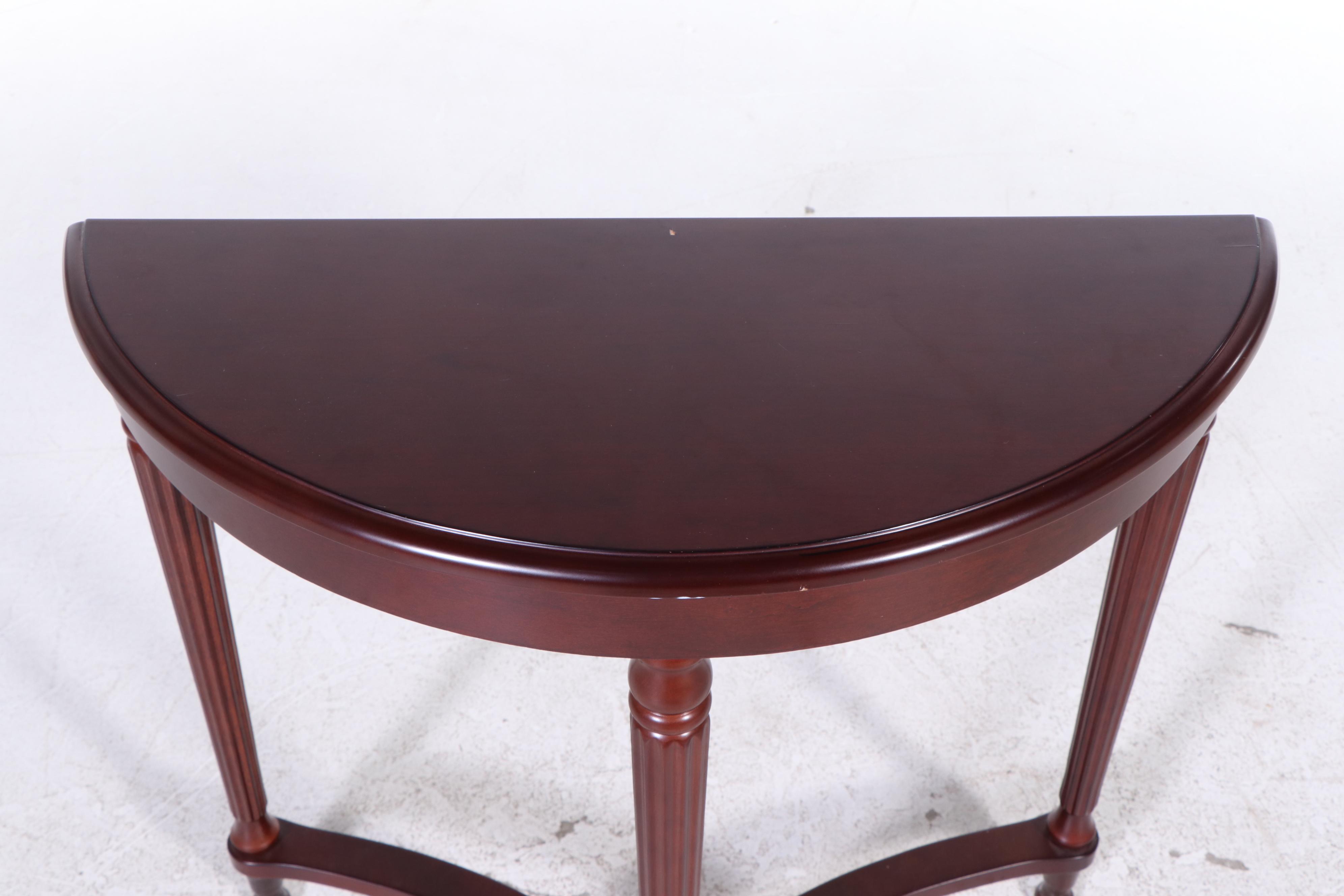 The Bombay Company Federal Style Mahogany-Stained Demilune Console ...