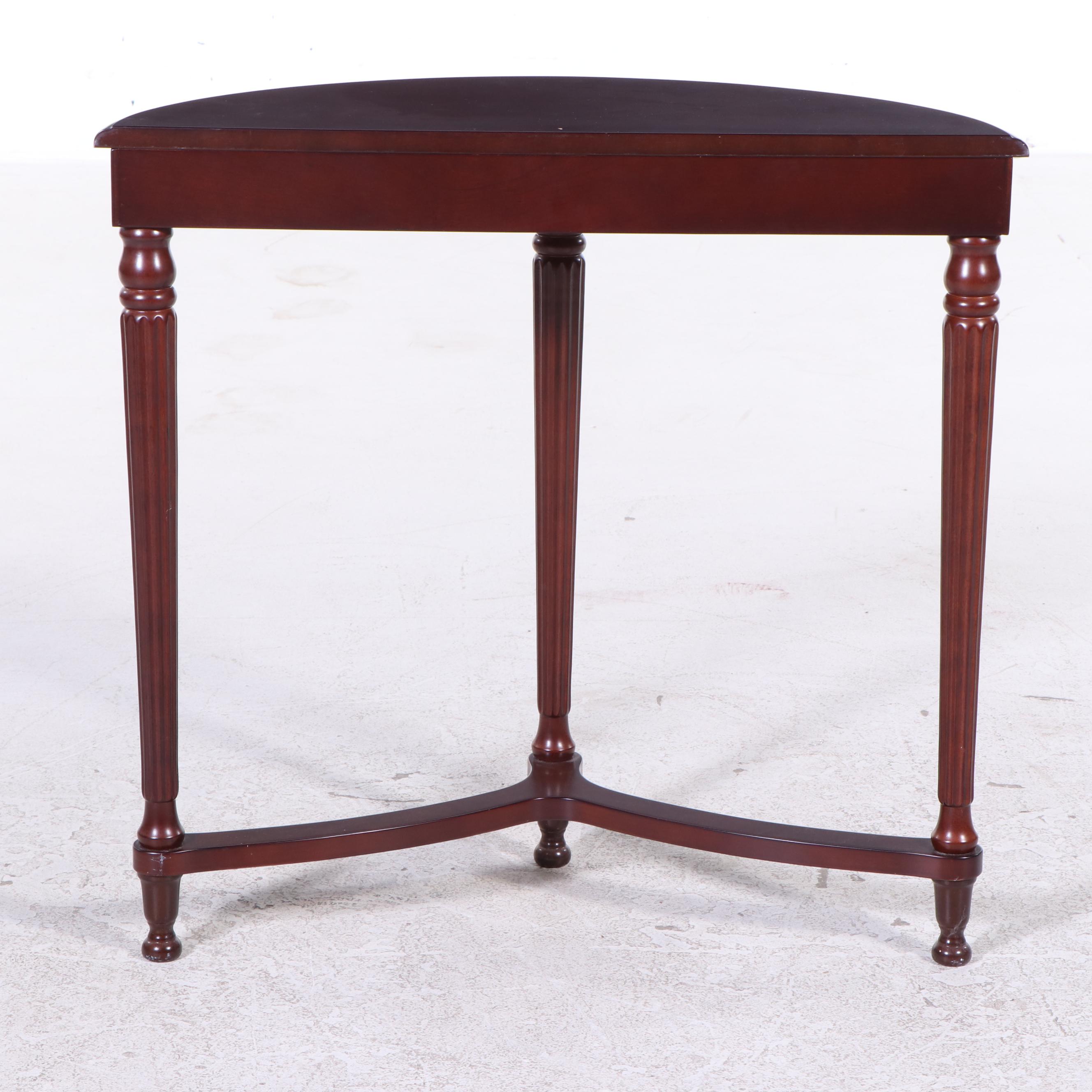 The Bombay Company Federal Style Mahogany-Stained Demilune Console ...