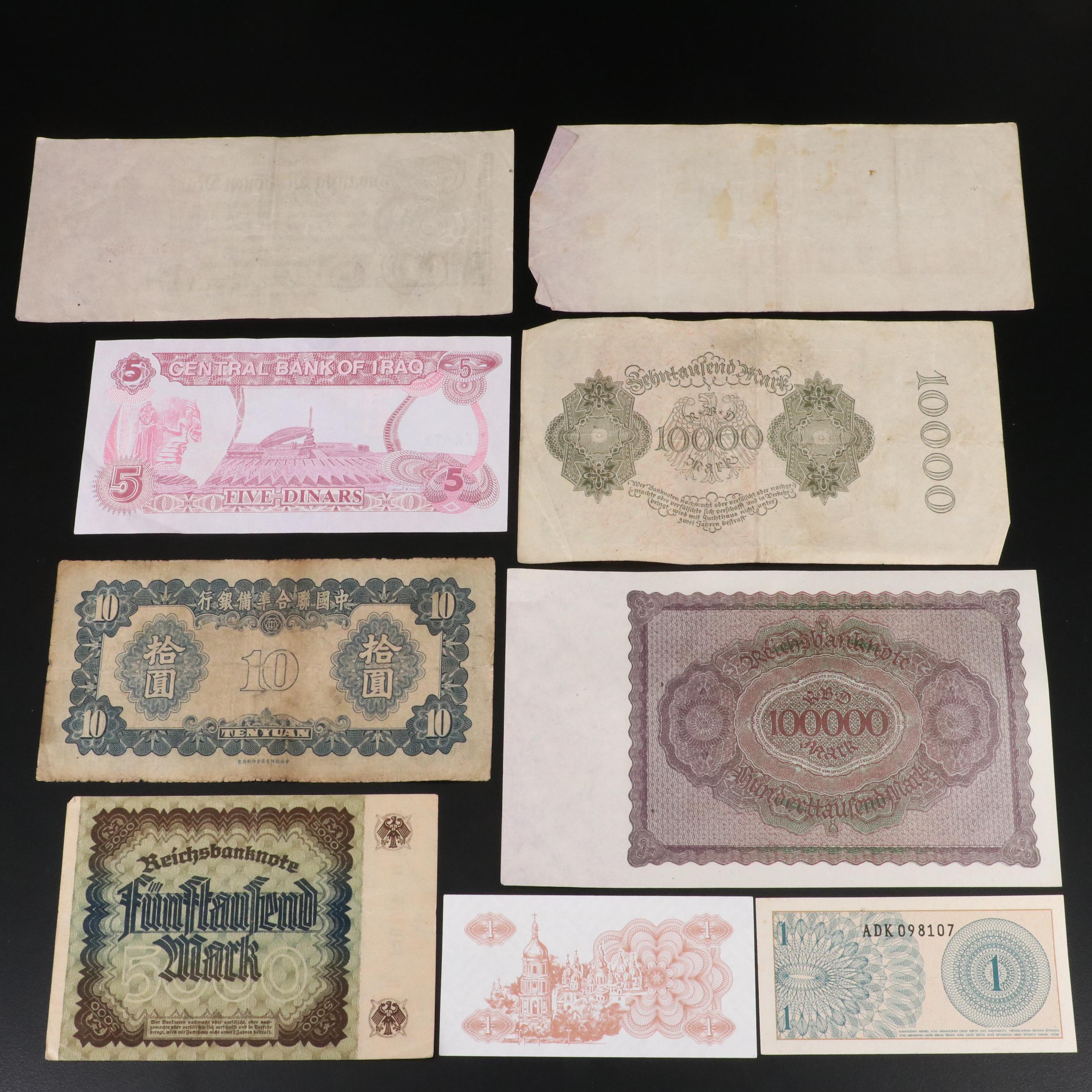 Seventy-Eight Vintage Foreign Banknotes | EBTH