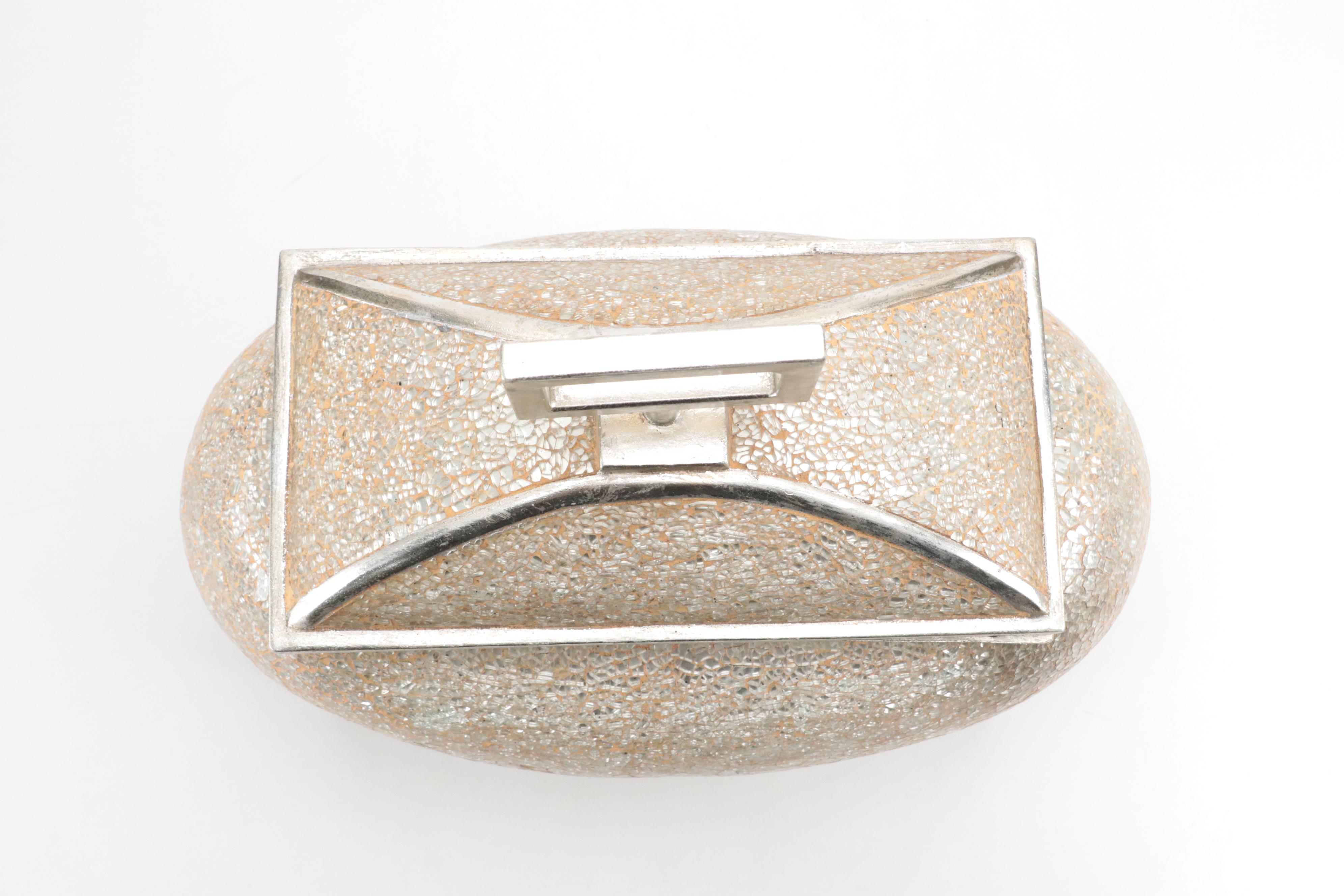 Austin Kinder Collection "Argenta" Mosaic Glass and Resin Lidded Jar | EBTH