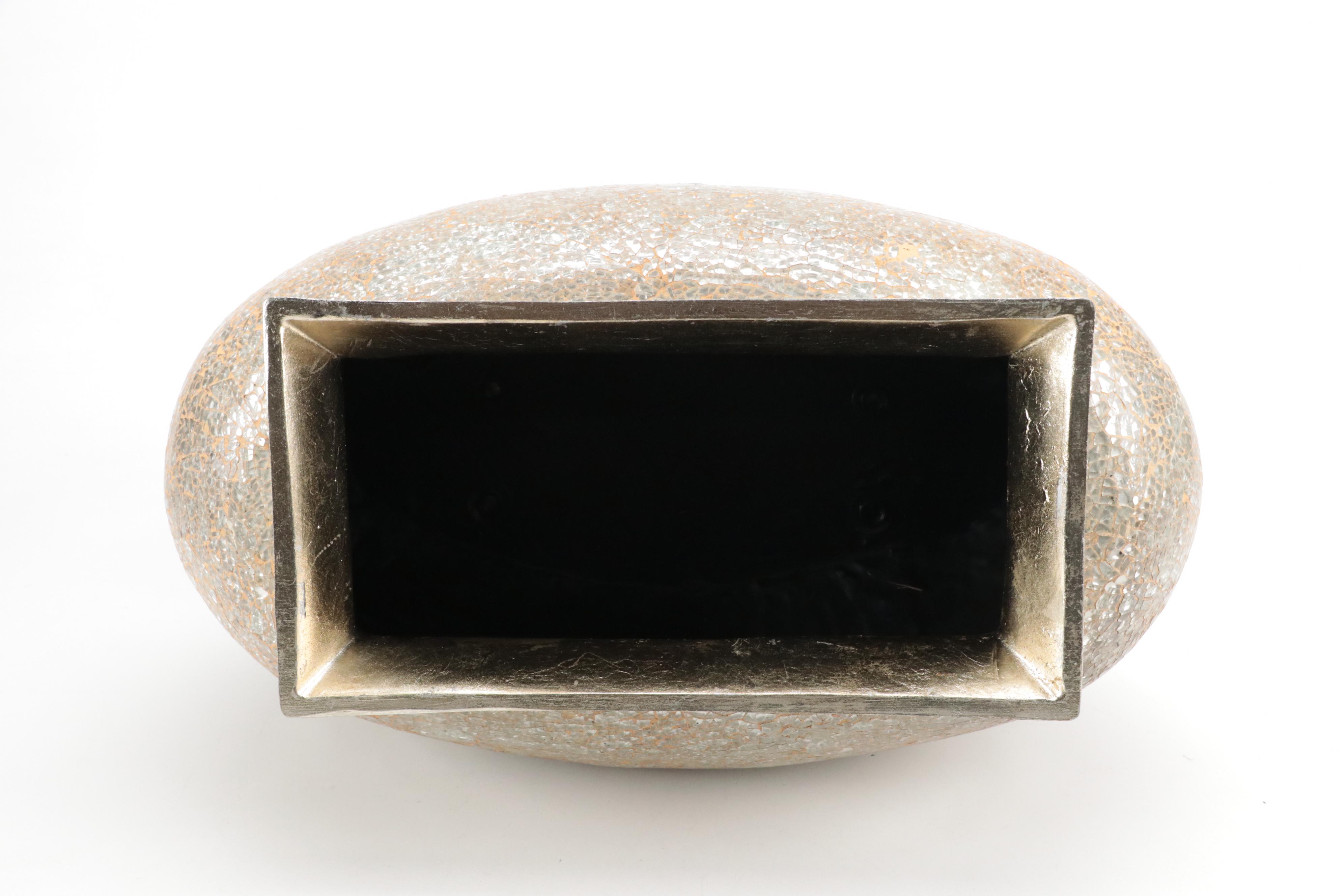 Austin Kinder Collection "Argenta" Mosaic Glass and Resin Lidded Jar | EBTH