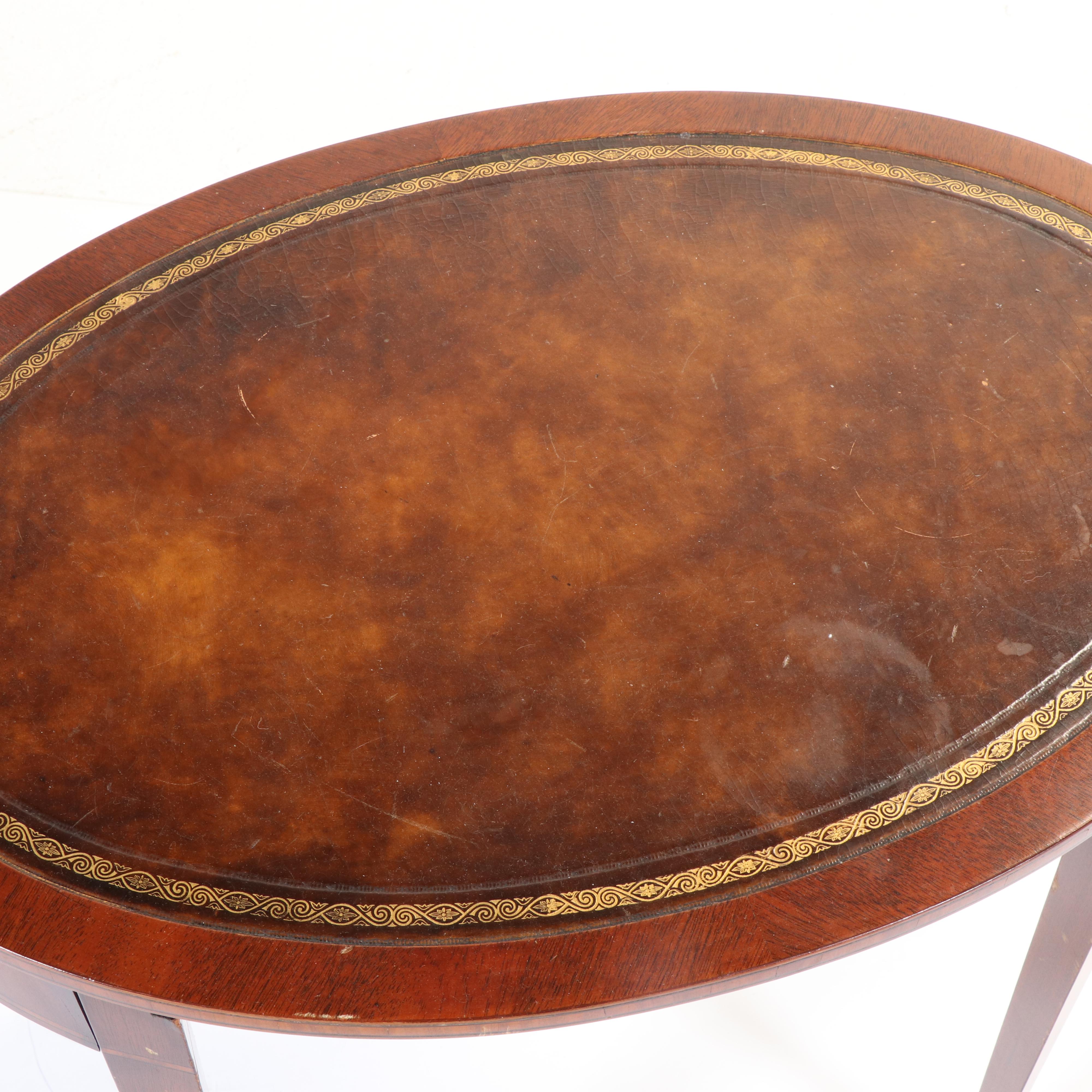 Weiman Heirloom Tables Federal Style Mahogany and Leather Top Nesting ...
