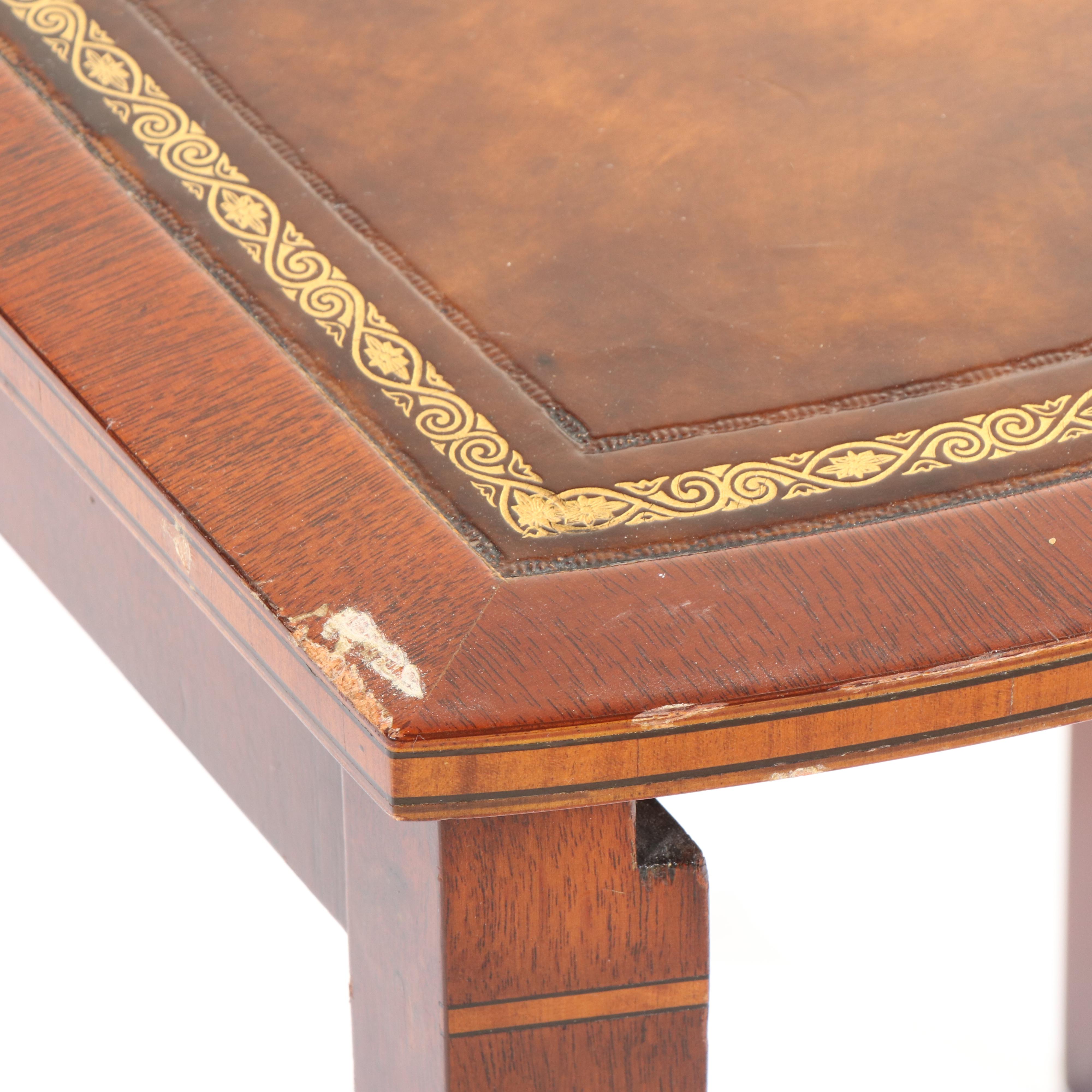 Weiman Heirloom Tables Federal Style Mahogany and Leather Top Nesting ...