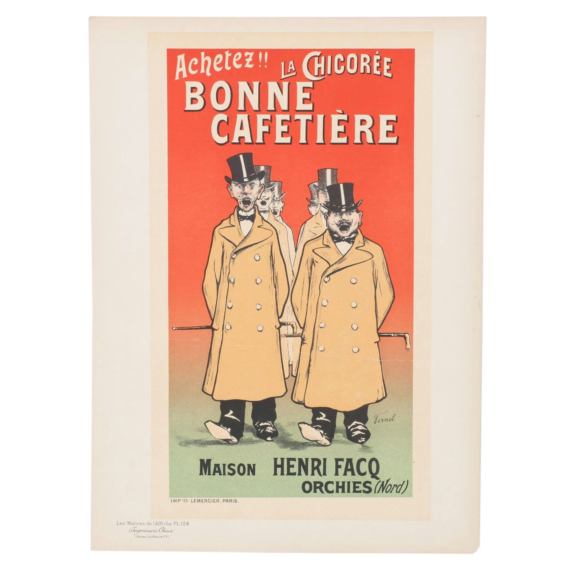 Lithograph After Fernand Fernel from "Les Maîtres de l'Affiche," 1899 ...