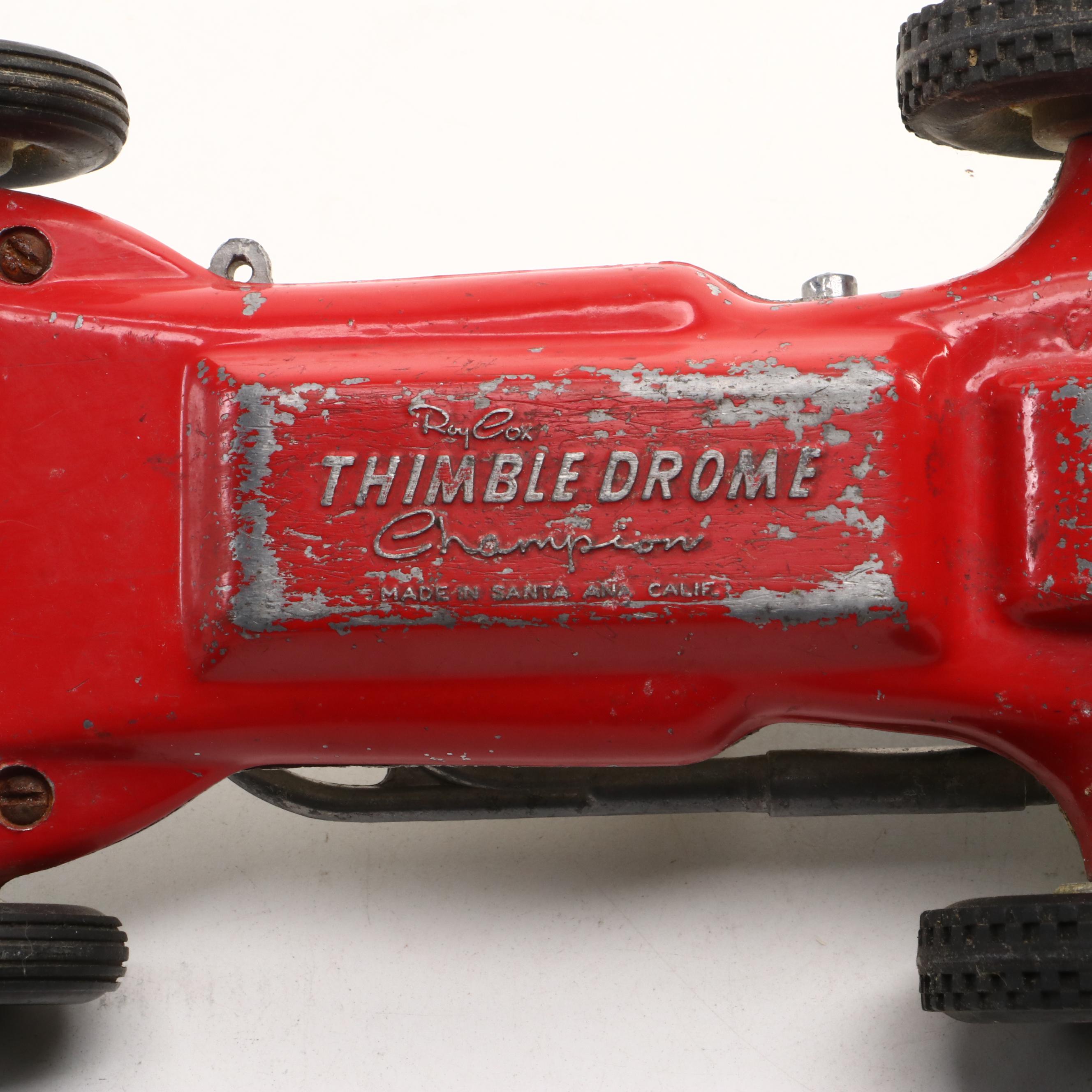 Ray Cox Thimble Drome "Champion" Aluminum Race Car Push Toy, Mid-20th ...