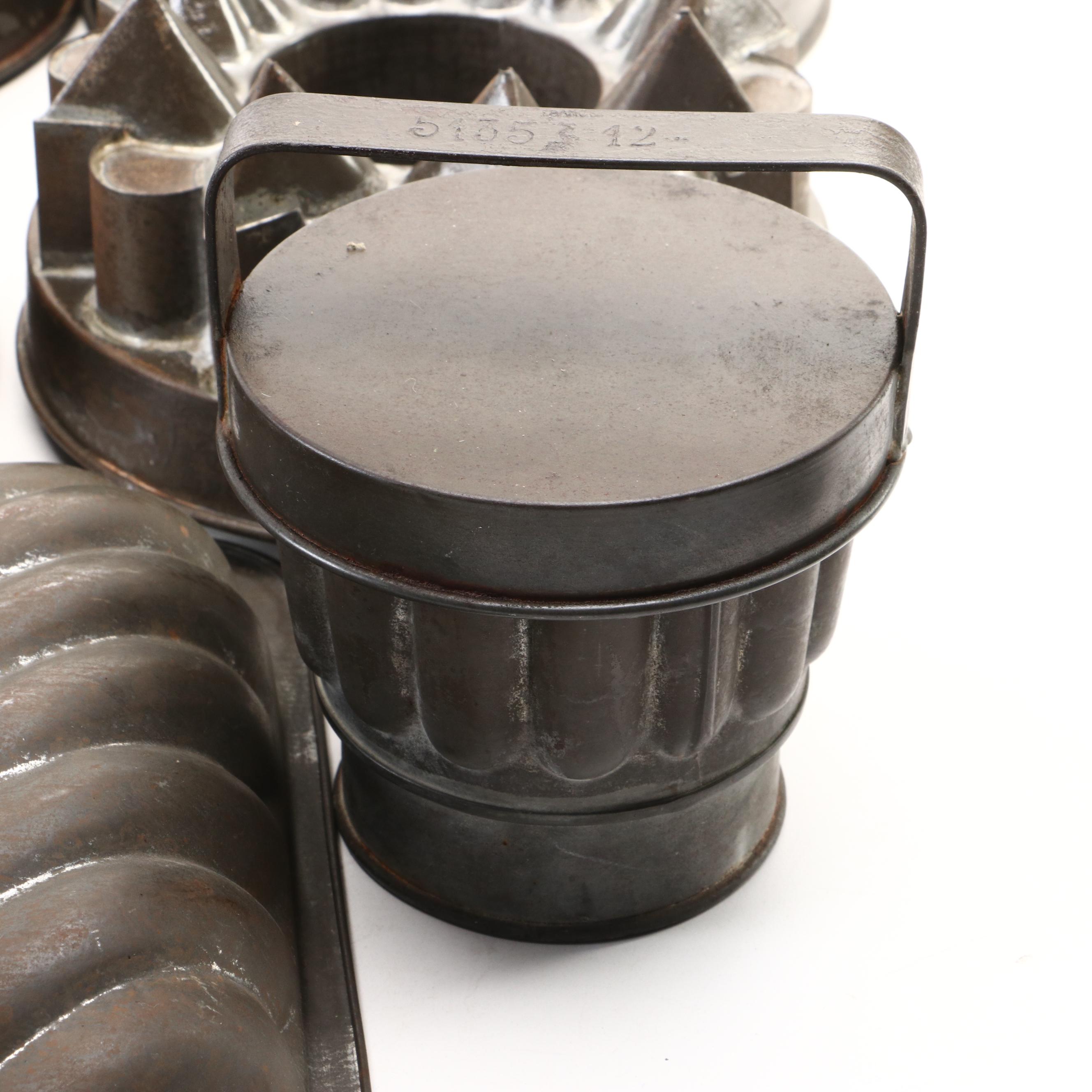 Victorian English and Other Tin Molds, Late 19th/ Early 20th Century ...