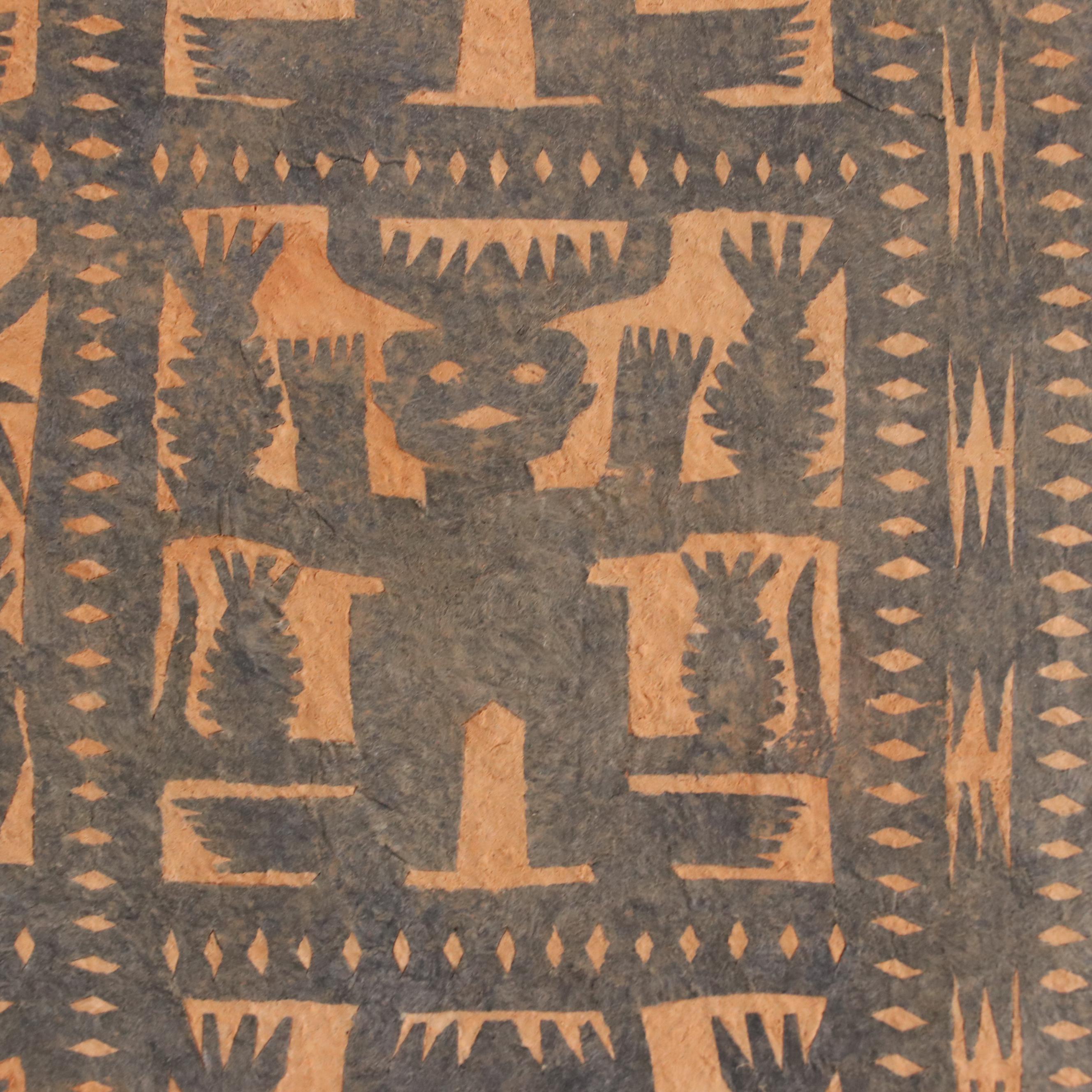 Humberto Trejo González Papel Amate with Sun, Figure, and Animal Motifs ...