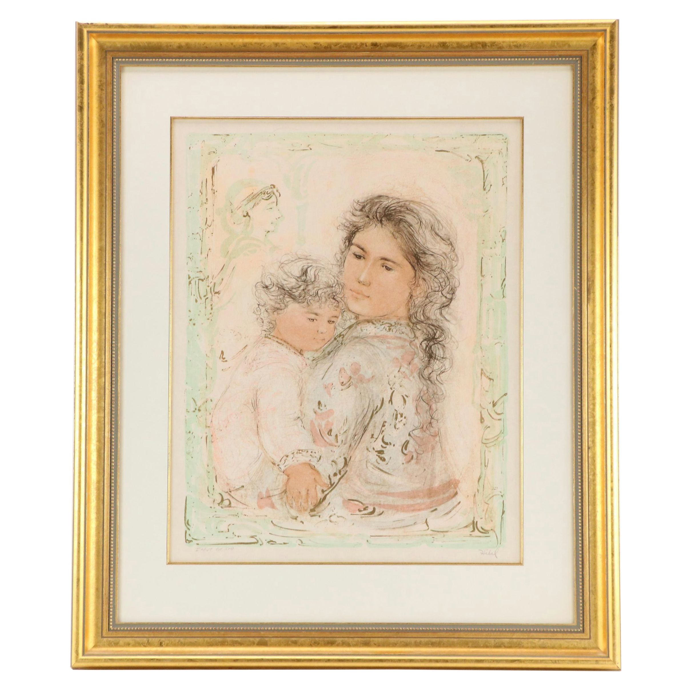 Edna Hibel Lithograph "Mother and Child" | Everything But The House