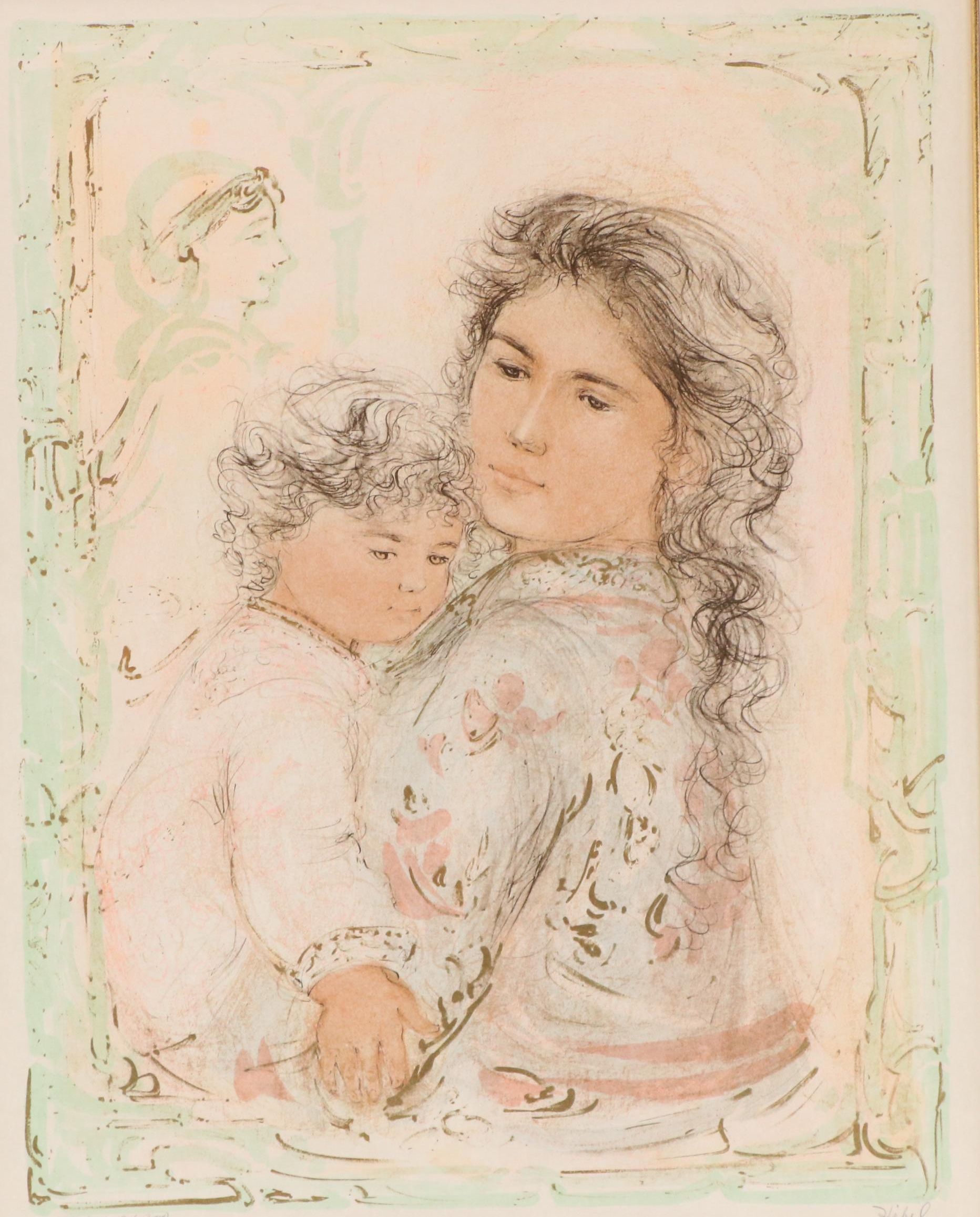 Edna Hibel Lithograph "Mother and Child" | Everything But The House