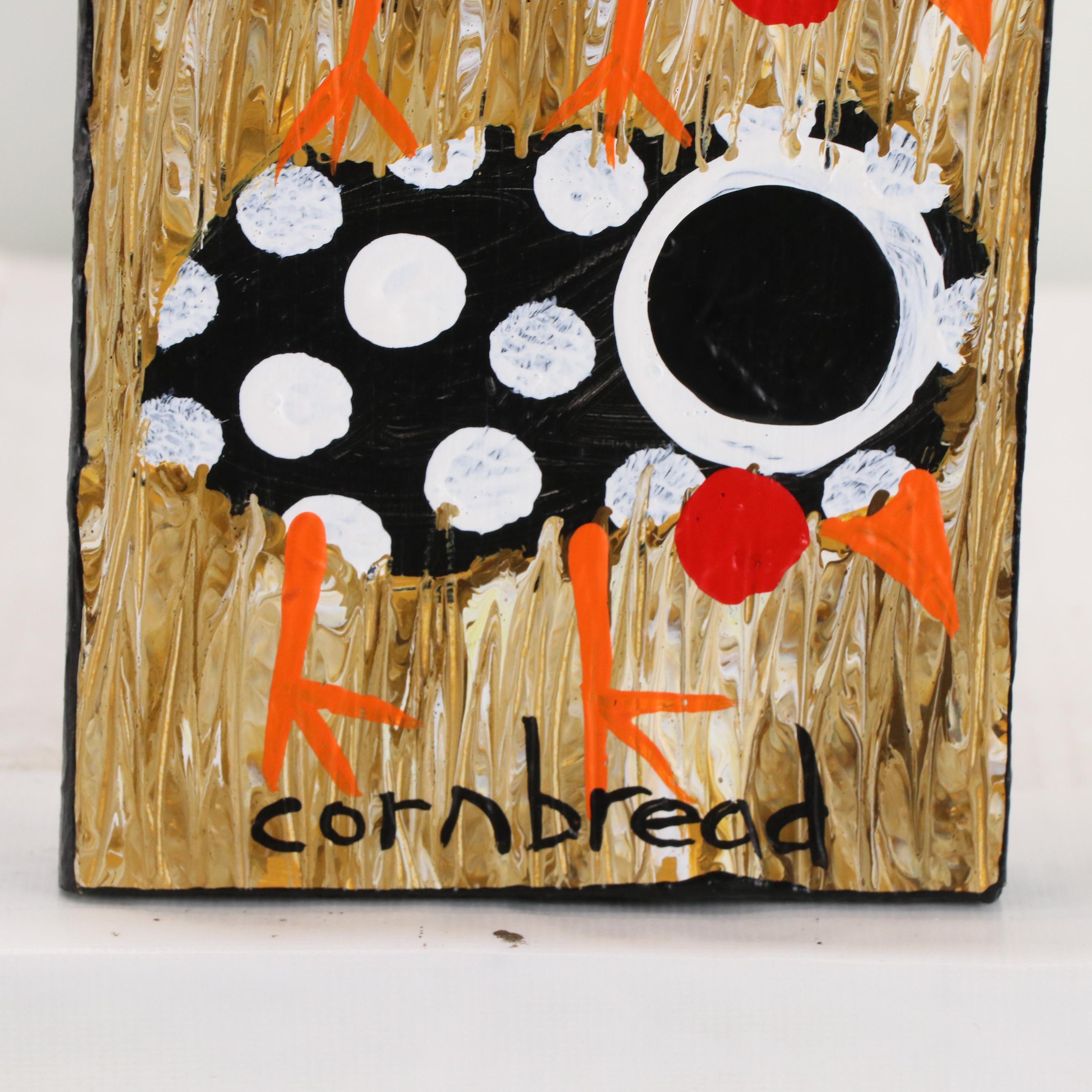 John "Cornbread" Anderson Folk Acrylic Painting "Chicks" | EBTH