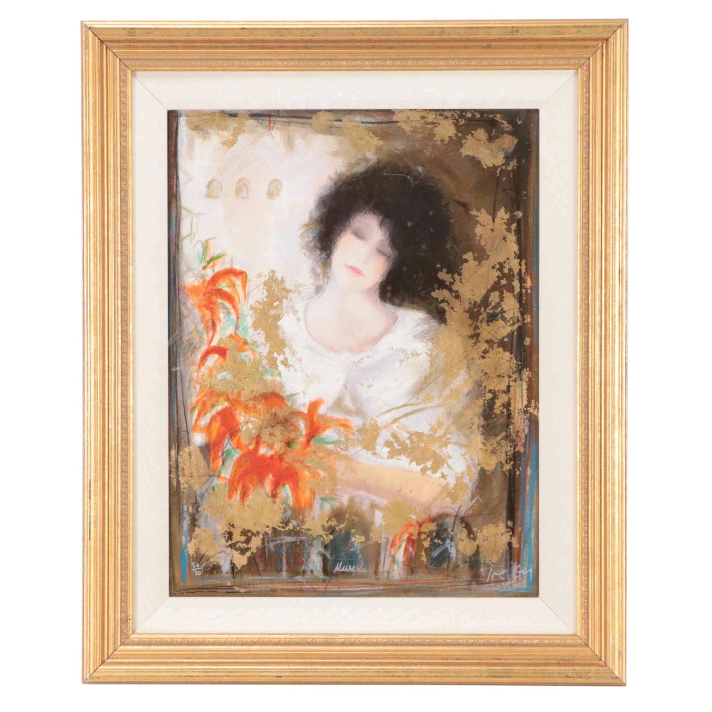 Janet Treby Serigraph "Muse V," 1997 | Everything But The House