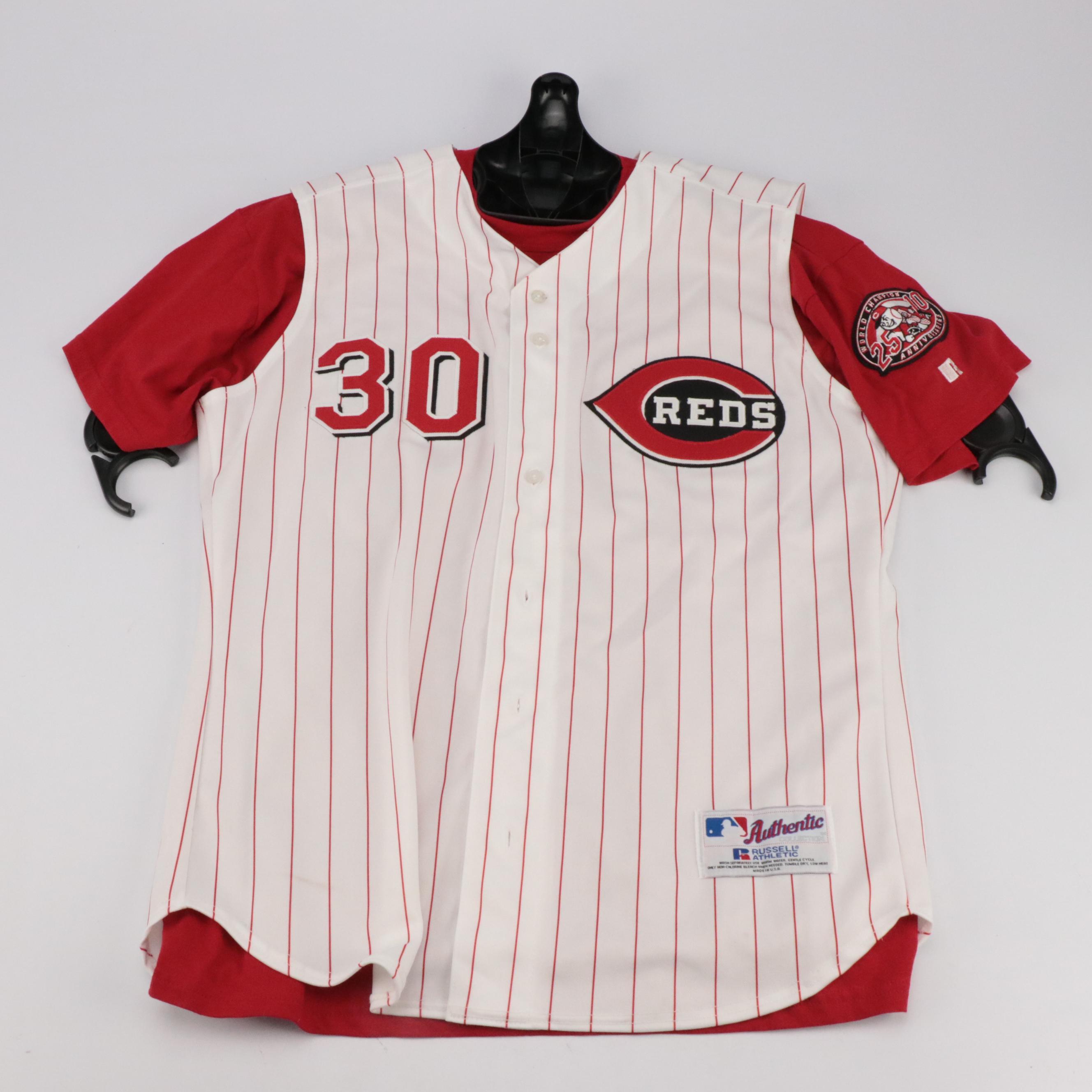 Ken Griffey Jr. Signed Cincinnati Reds Russell Authentic Baseball ...