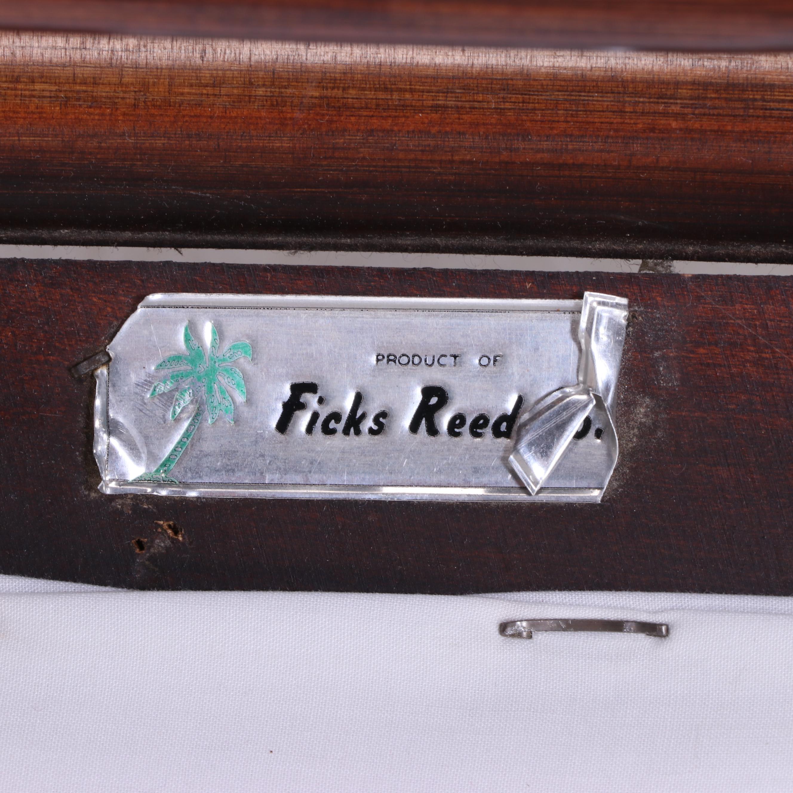 Ficks Reed Bamboo Sectional and Tile-Top Coffee Table, Mid to Late 20th ...