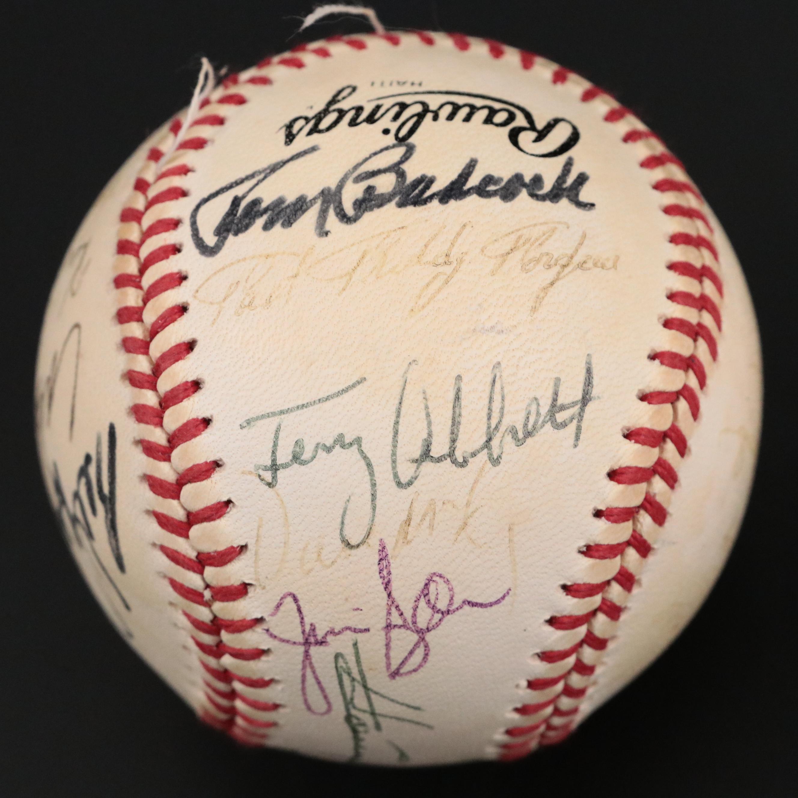 Chicago Cubs Team Signed Baseballs with Bill Connors, Ken Frailing, and ...