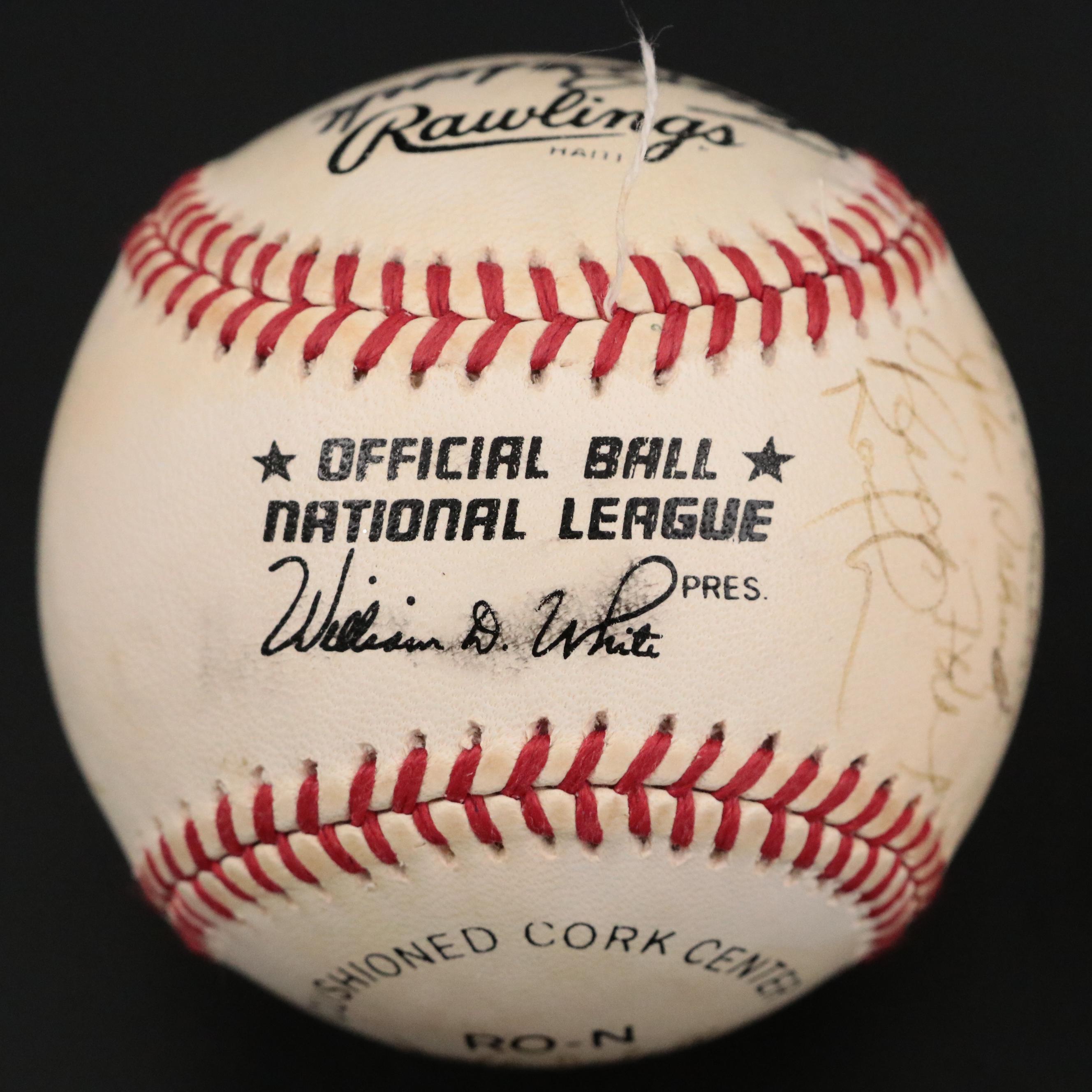 Chicago Cubs Team Signed Baseballs with Bill Connors, Ken Frailing, and ...