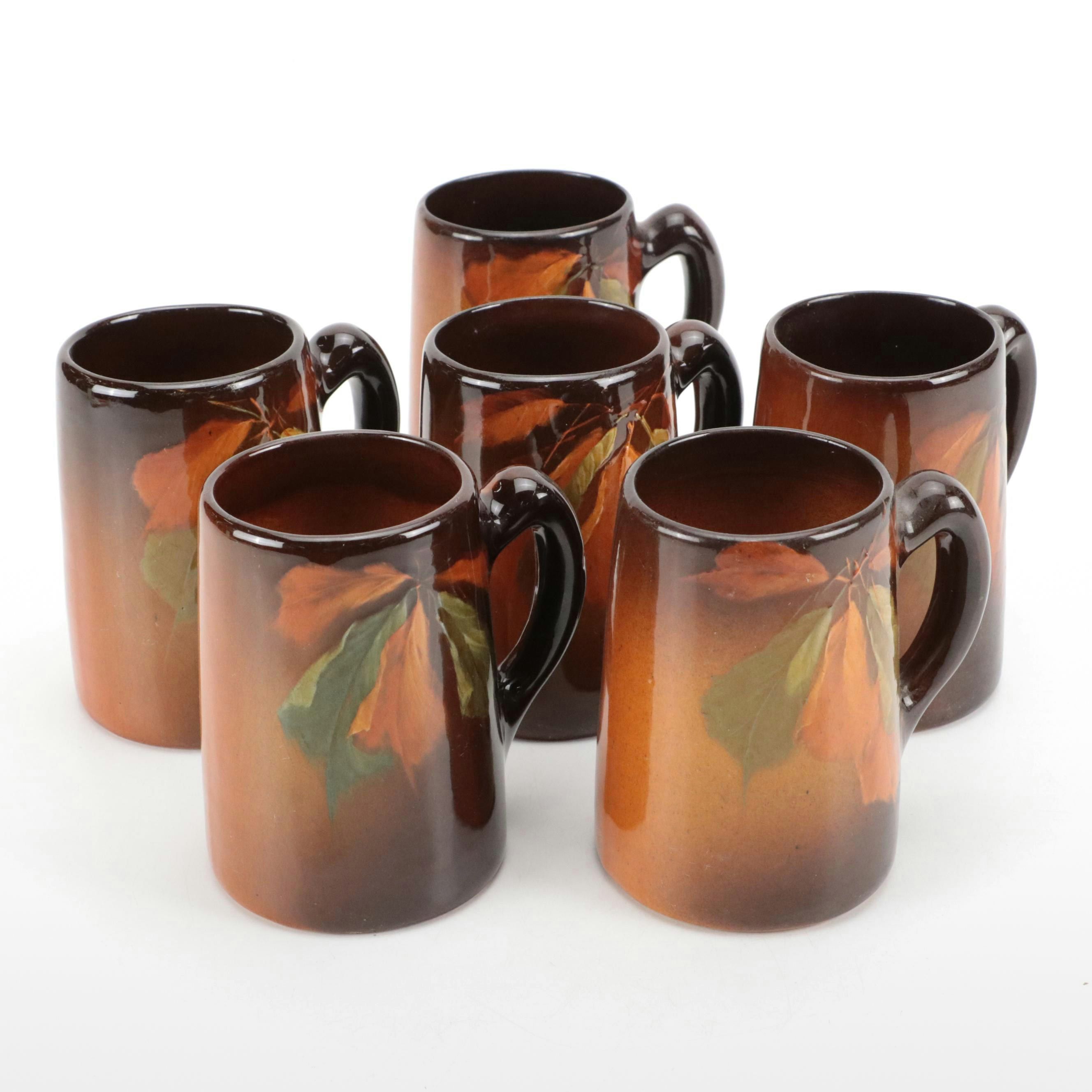 Owens Pottery Utopian Line Glossy Ceramic Tankards, Late 19th/Early ...