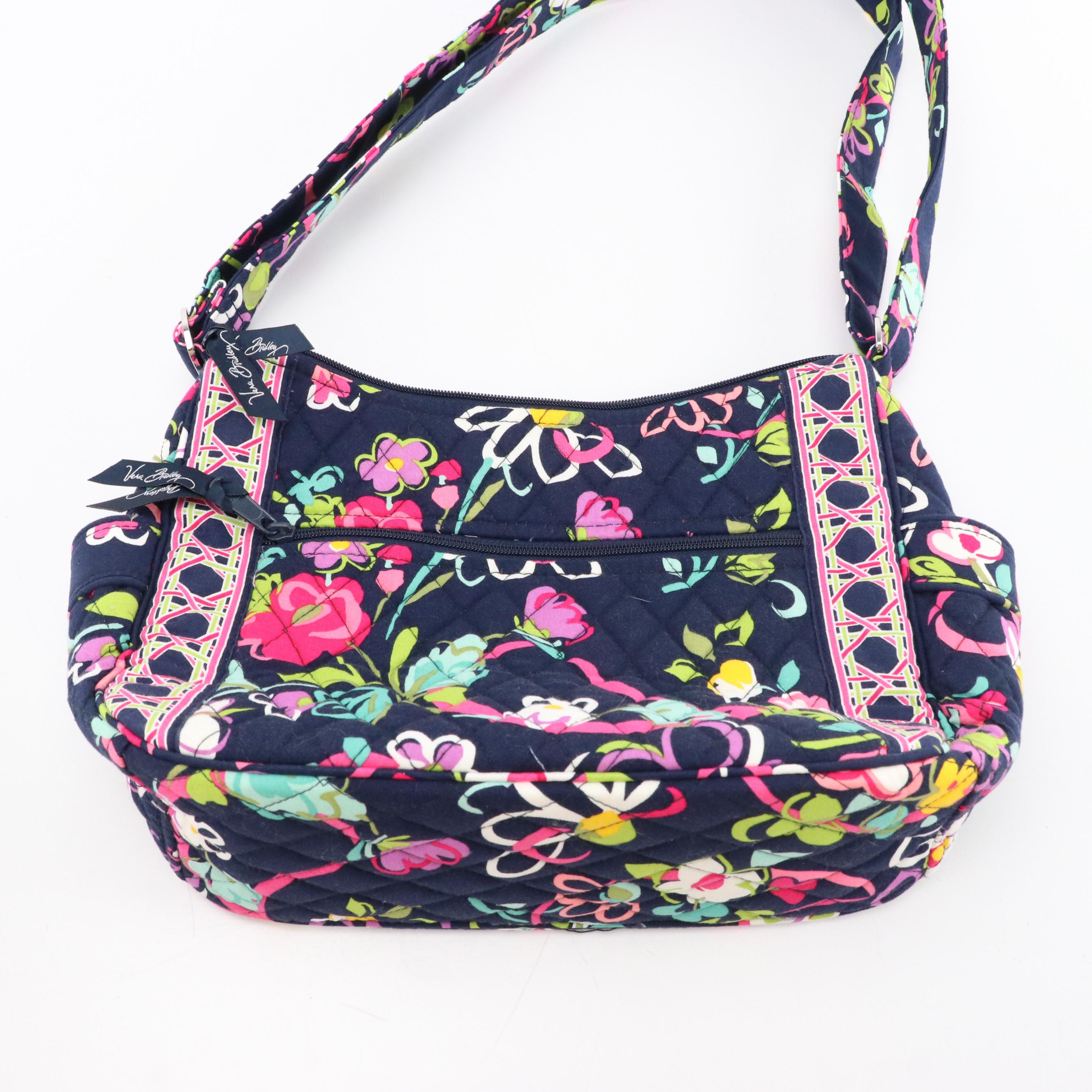 Vera Bradley Marine and Ribbons Shoulder Bags with Matching Glasses ...
