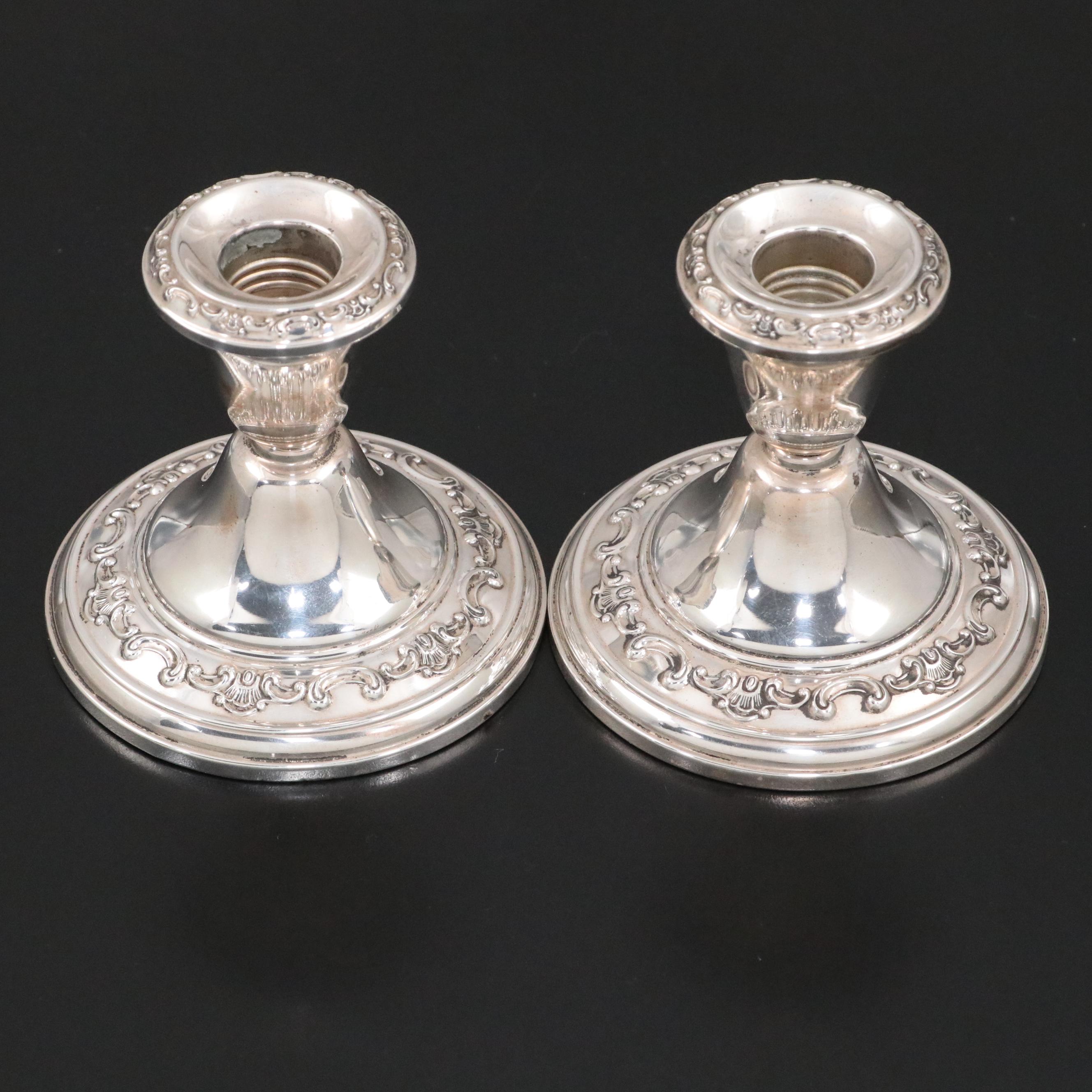 Gorham "Chantilly" Sterling Silver Candlesticks | EBTH