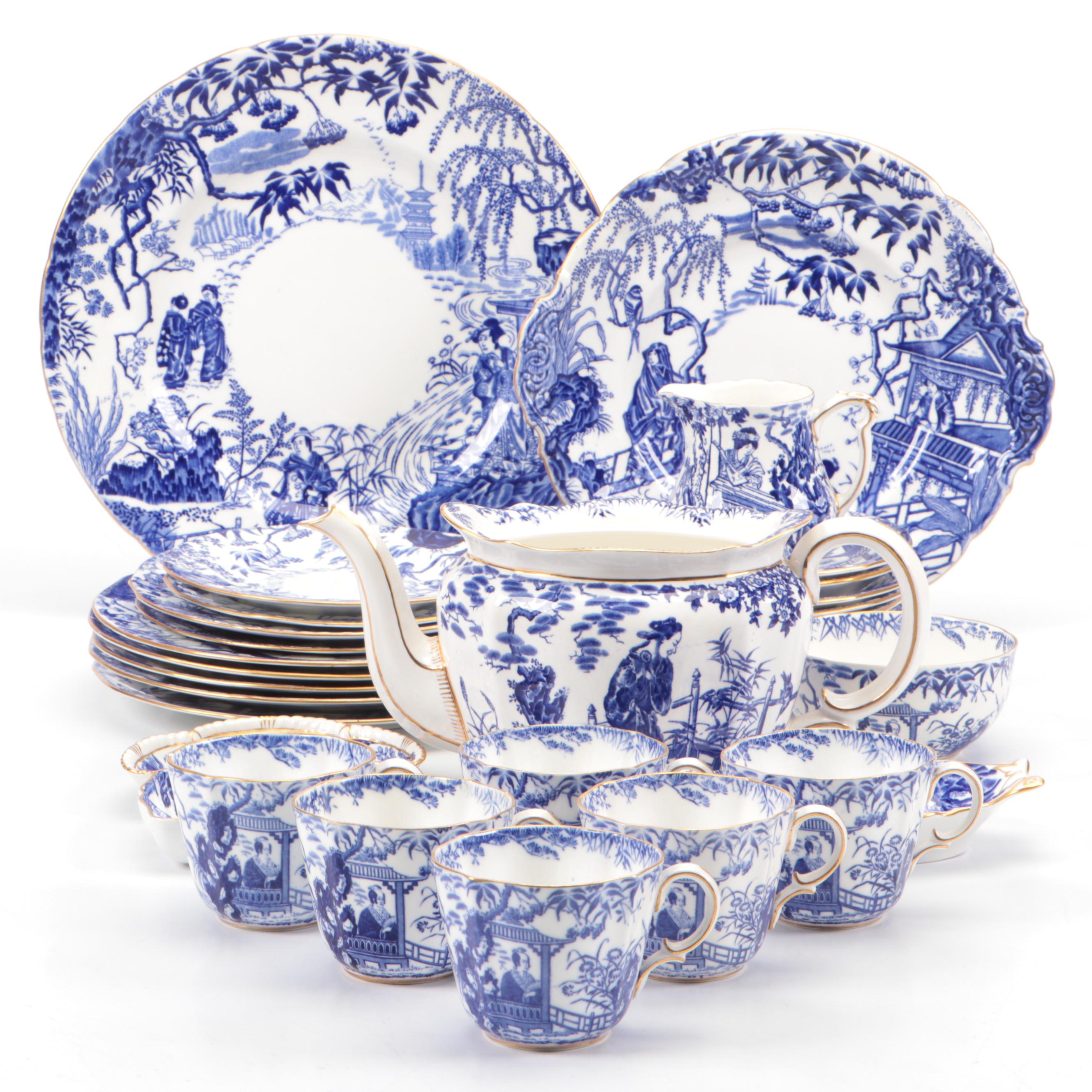 Royal Crown Derby "Blue Mikado" Bone China Dinnerware, Early to Mid ...