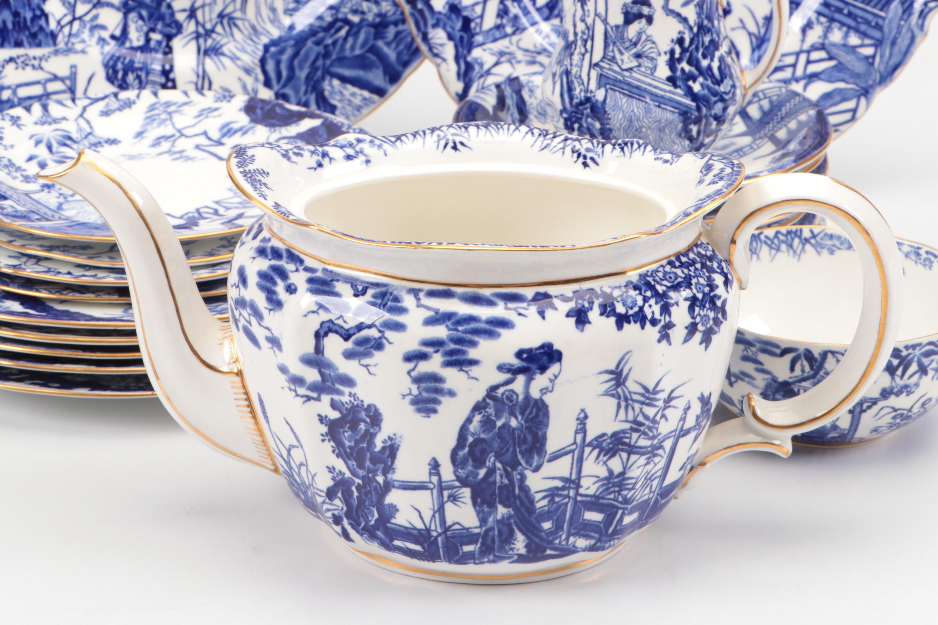 Royal Crown Derby "Blue Mikado" Bone China Dinnerware, Early to Mid ...