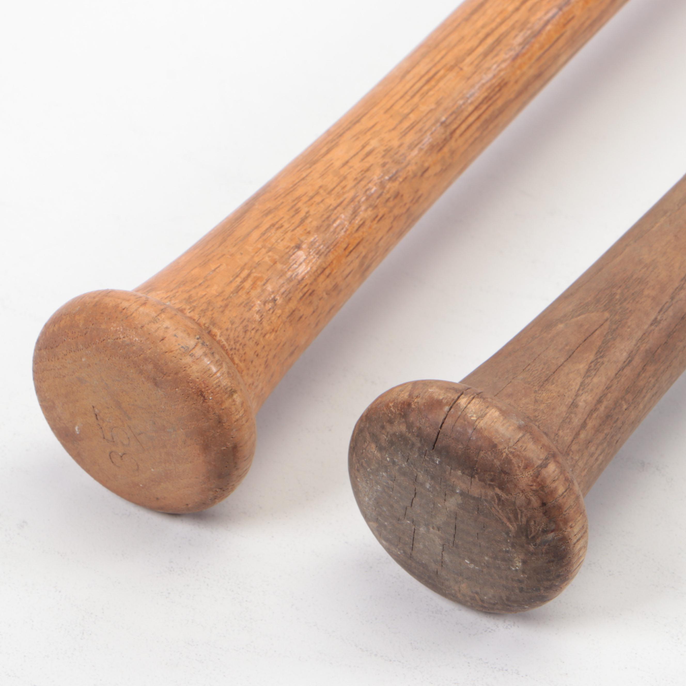 Ted Williams and Willard Hershberger Signature Model Louisville Slugger ...